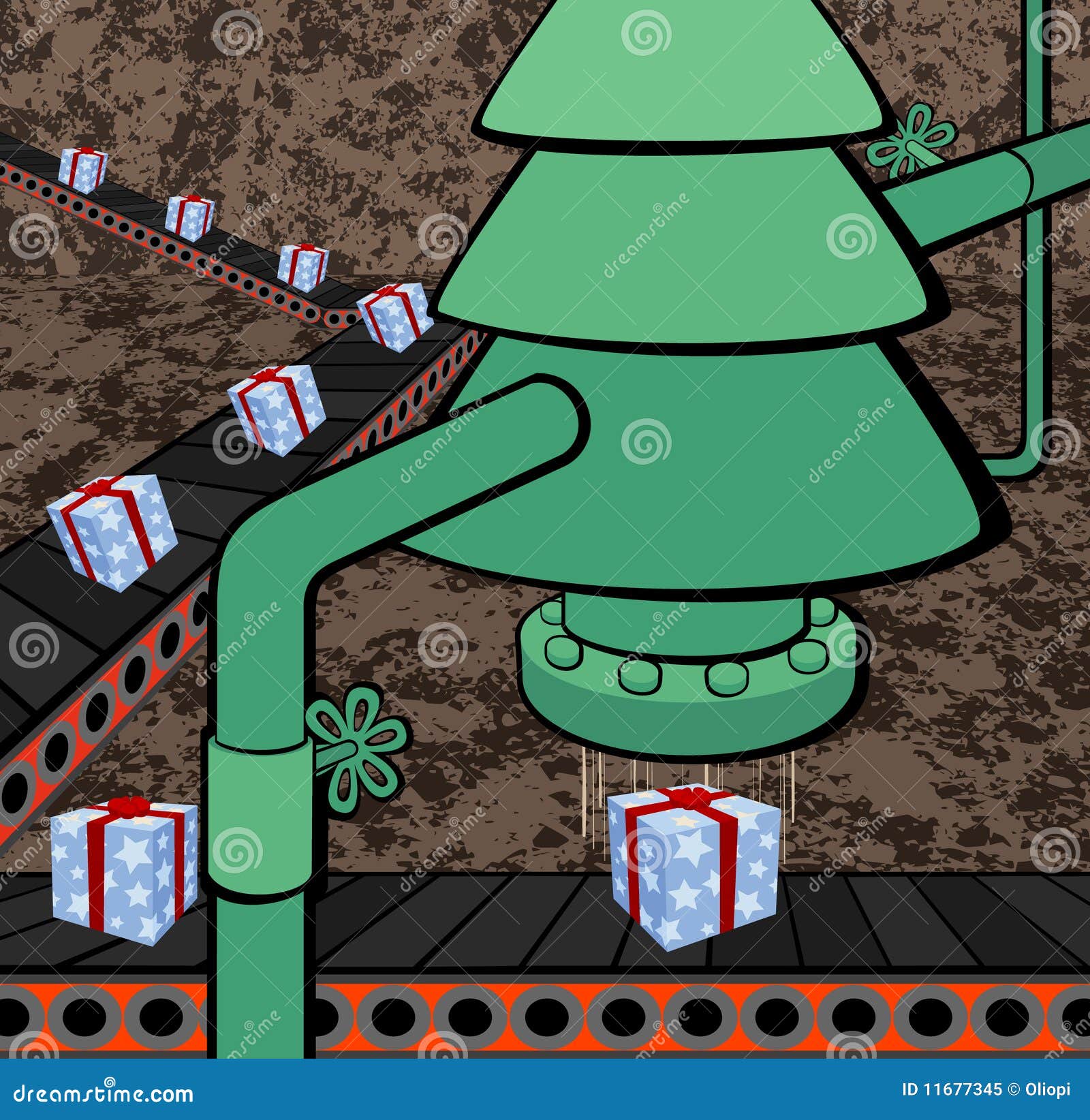 Christmas Factory stock vector. Illustration of happy - 11677345