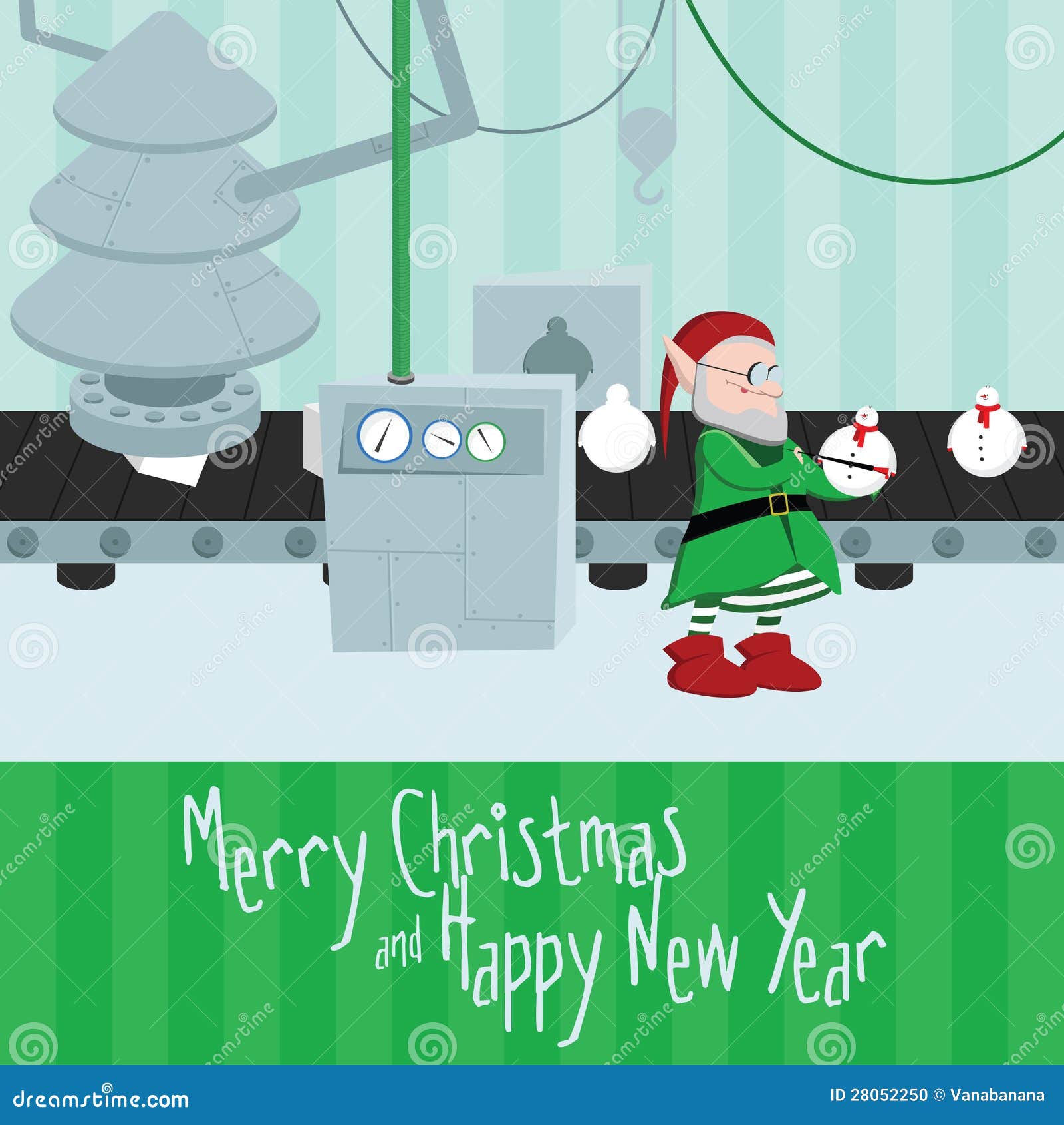 Christmas Factory Illustration Stock Vector - Illustration of ...