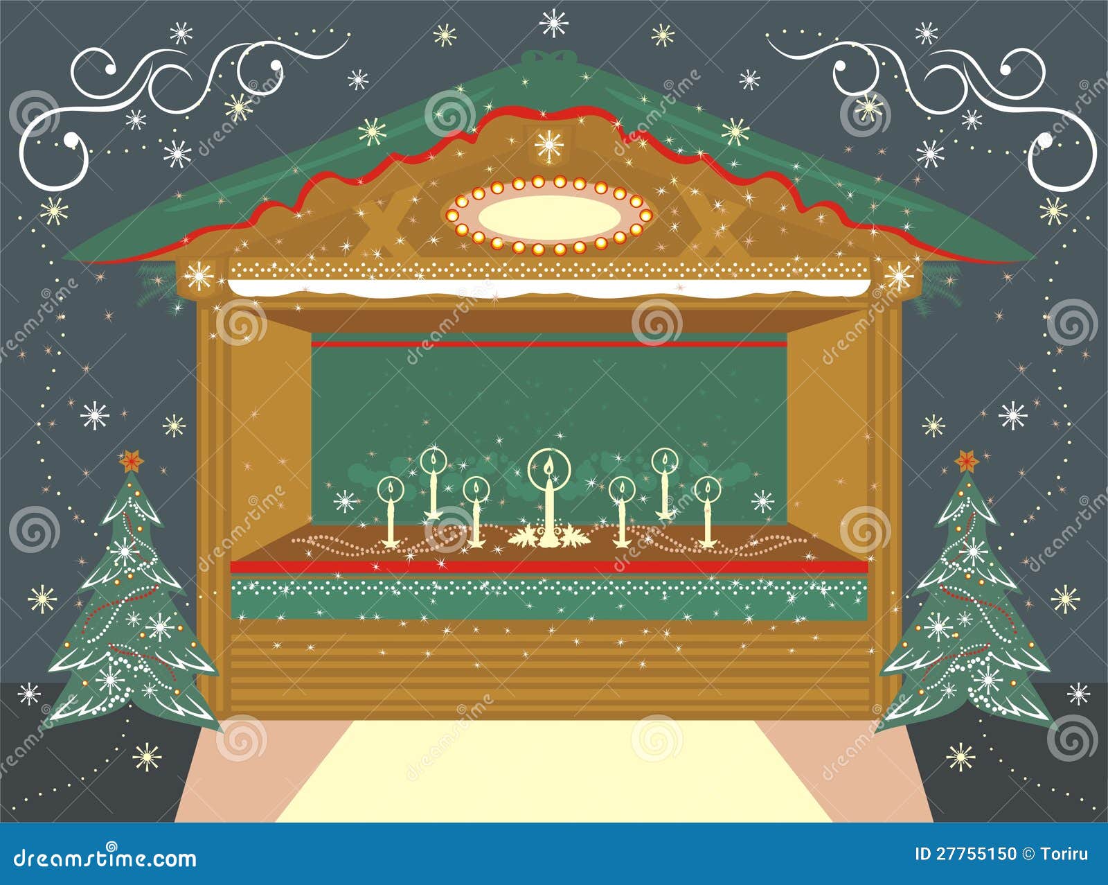Christmas Fair stock vector. Illustration of display - 27755150
