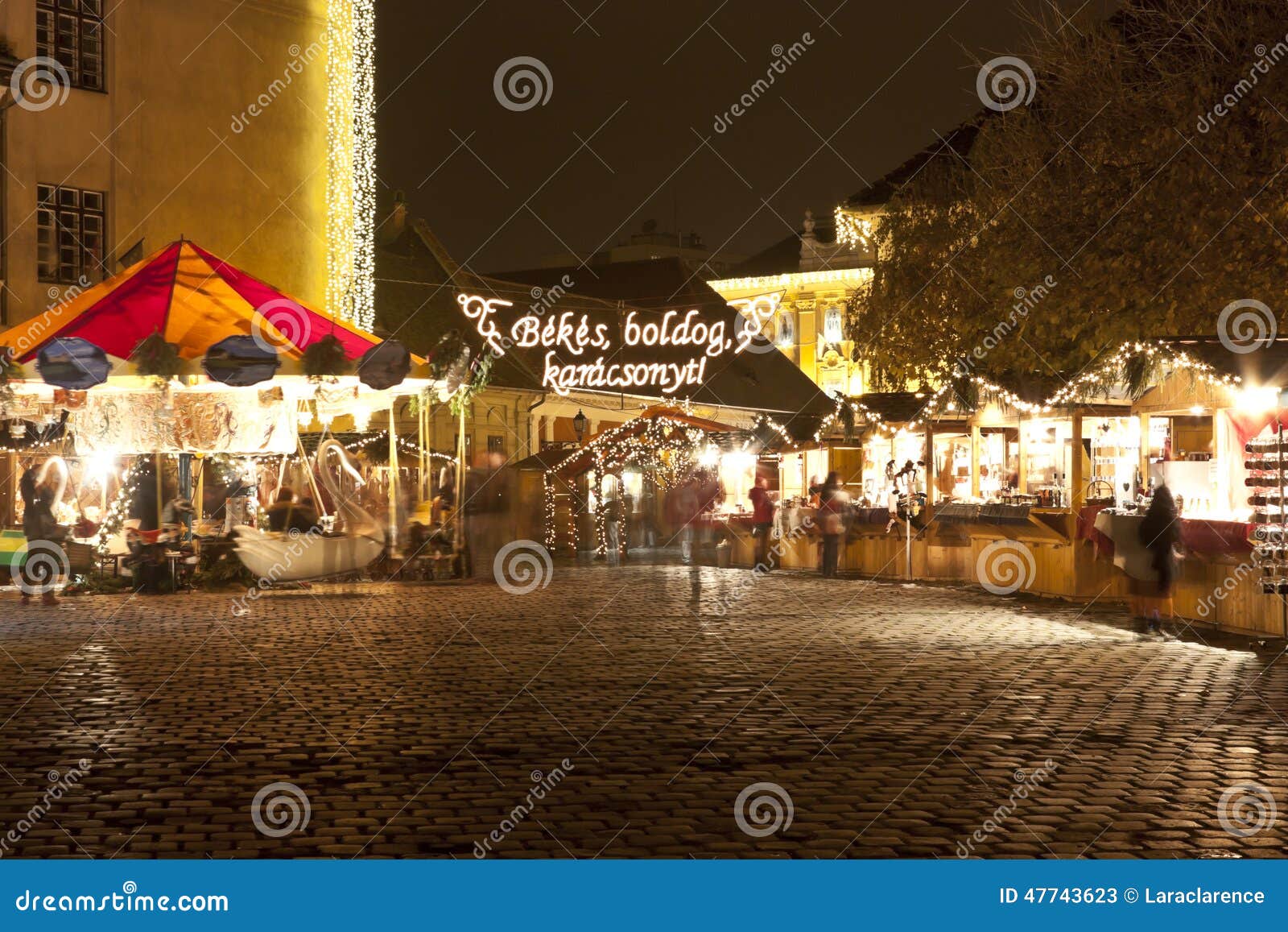 Christmas fair in Budapest editorial stock photo. Image of building ...