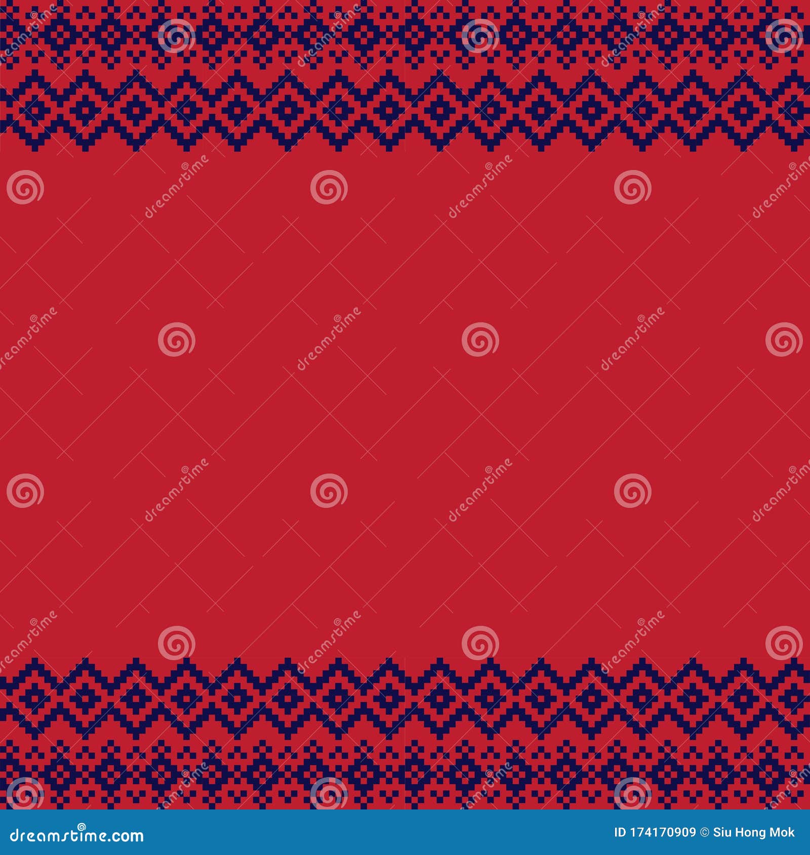 Christmas Fair Isle Border Template Stock Vector - Illustration of fair ...