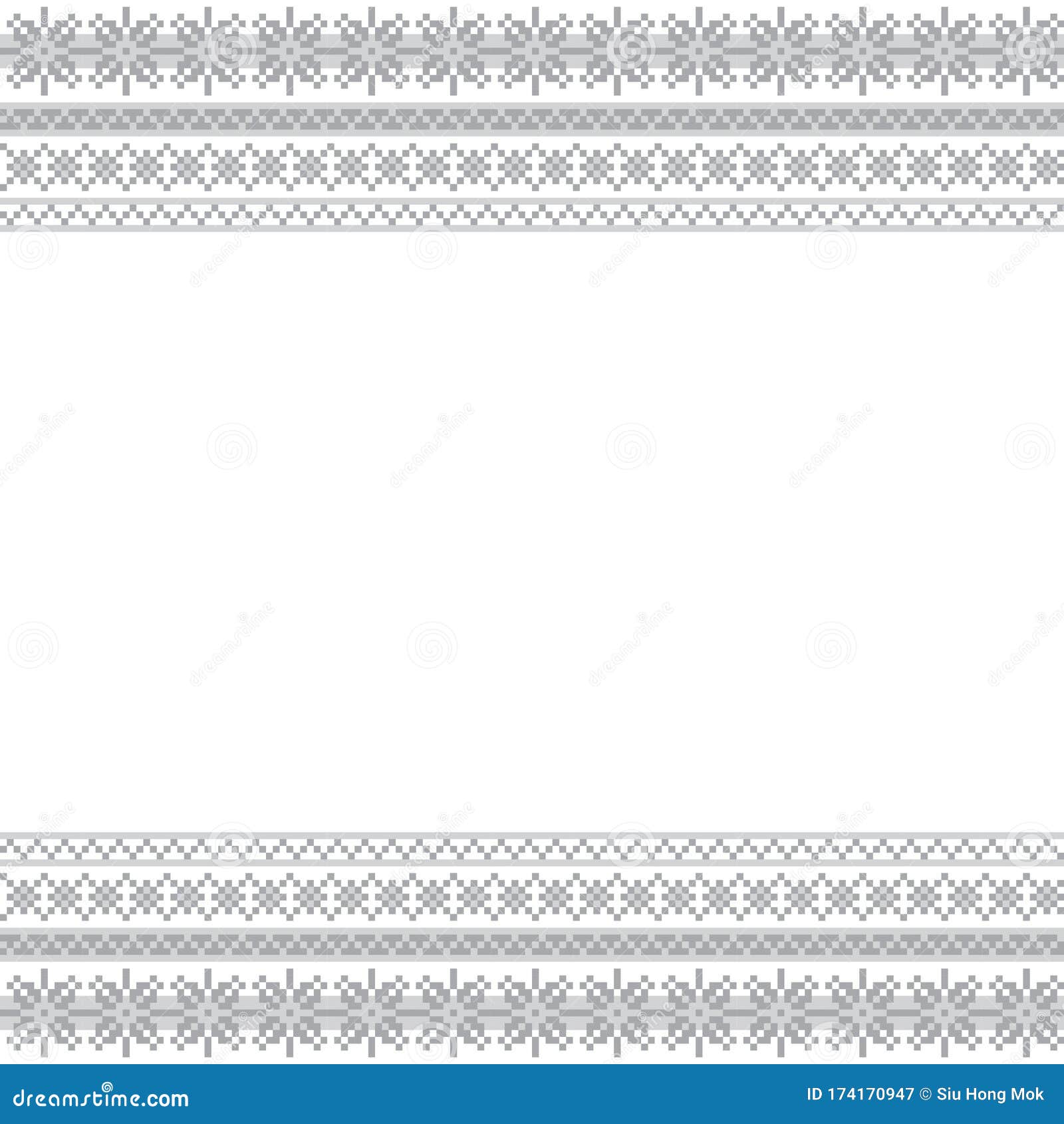 Christmas Fair Isle Border Template Stock Vector - Illustration of grid ...
