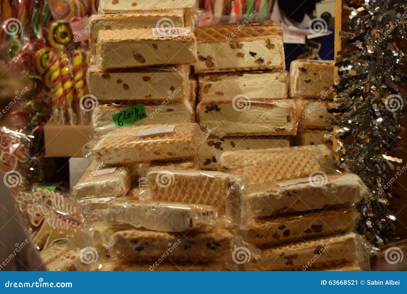 Christmas fair sweets stock image. Image of bonbon, food - 63668521