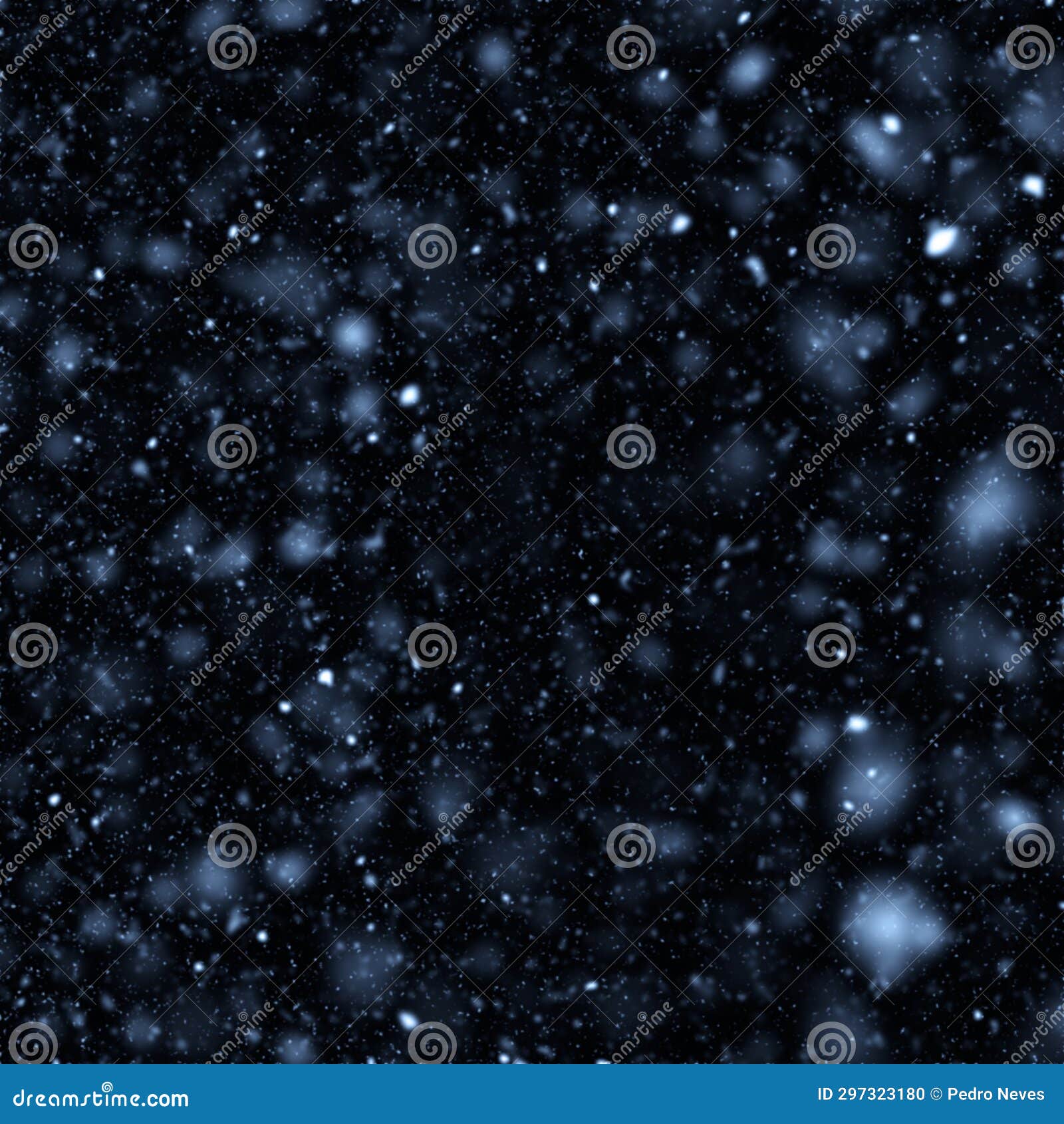 Christmas Falling Blue Snow Vector Isolated on Dark Background ...