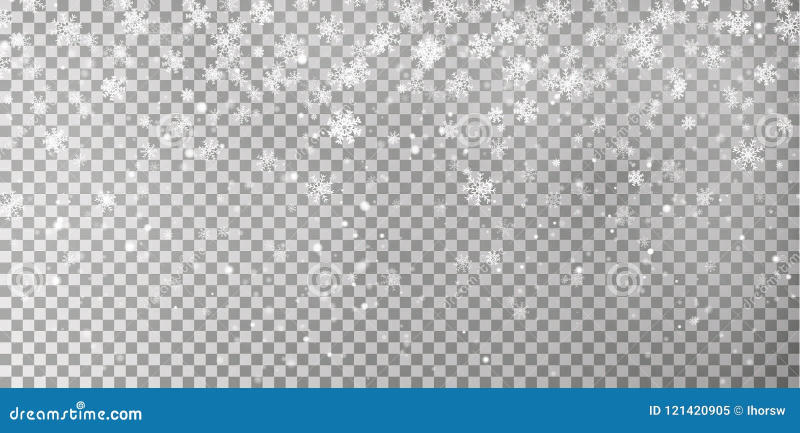 Christmas Falling Snow Vector Isolated on Dark Background. Snowflake ...