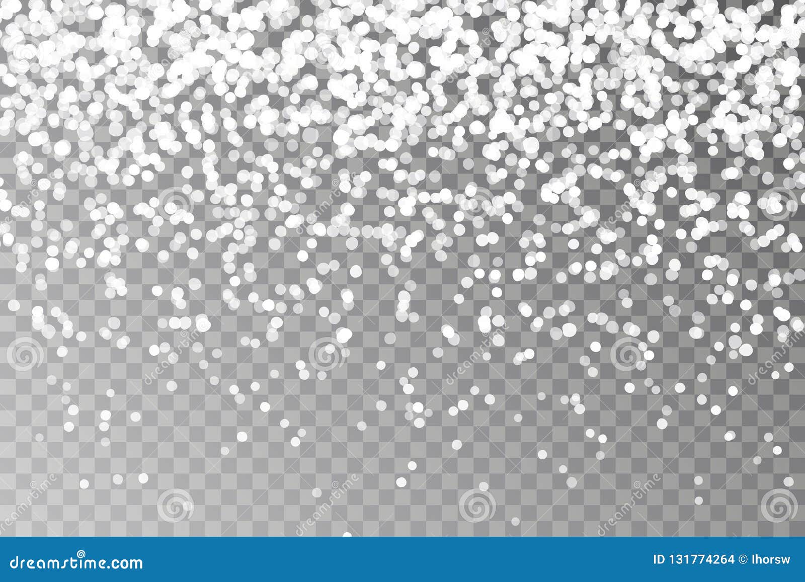 Falling Snowflake Pattern Background Of White Cold Snowfall Overlay ...