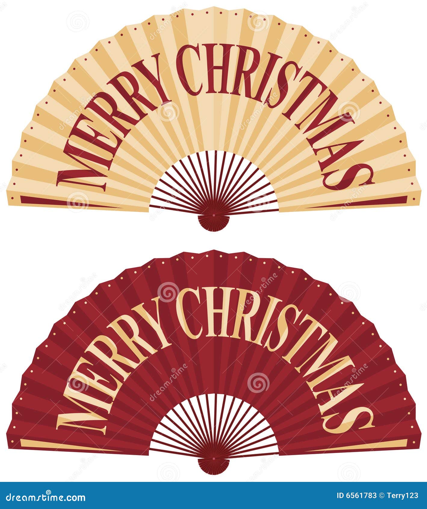 Christmas fan stock vector. Illustration of pattern, folded - 6561783