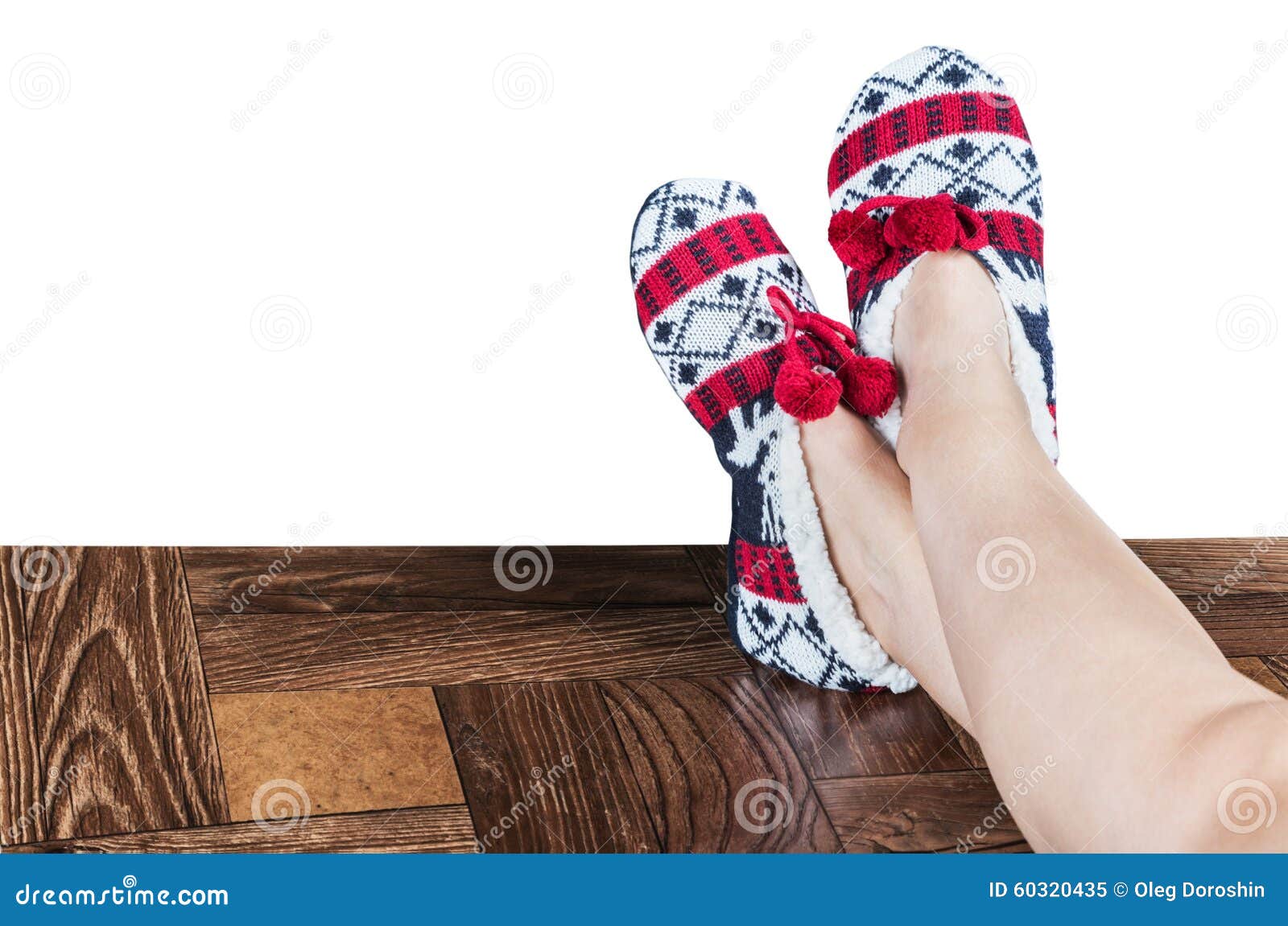 Christmas female slippers stock image. Image of cute - 60320435