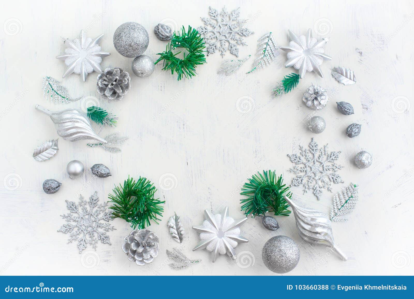 Christmas Festive Arrangement of Decorative Elements. Stock Photo ...