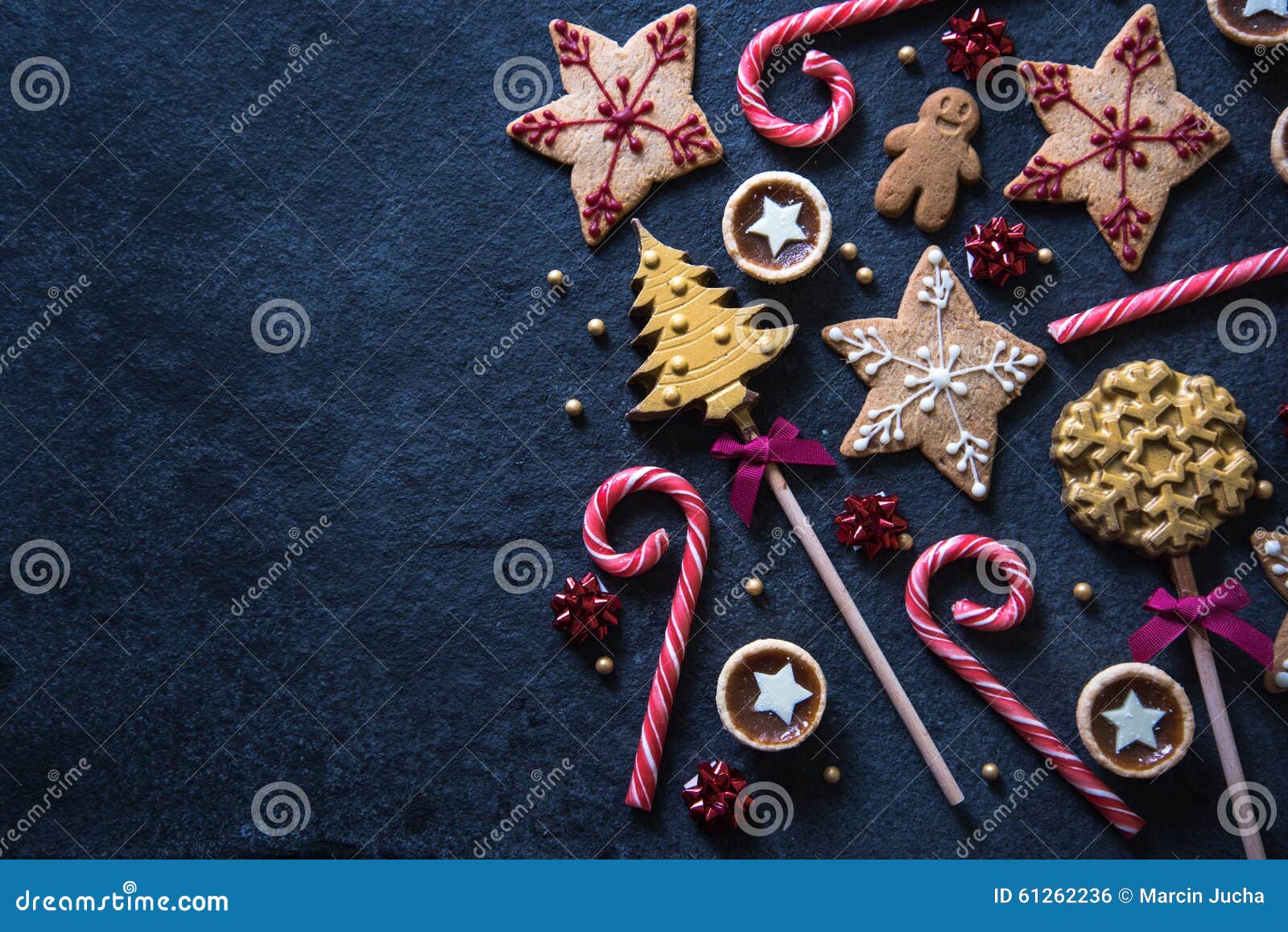 Christmas Festive Sweets Food Background Stock Photo - Image of baked ...