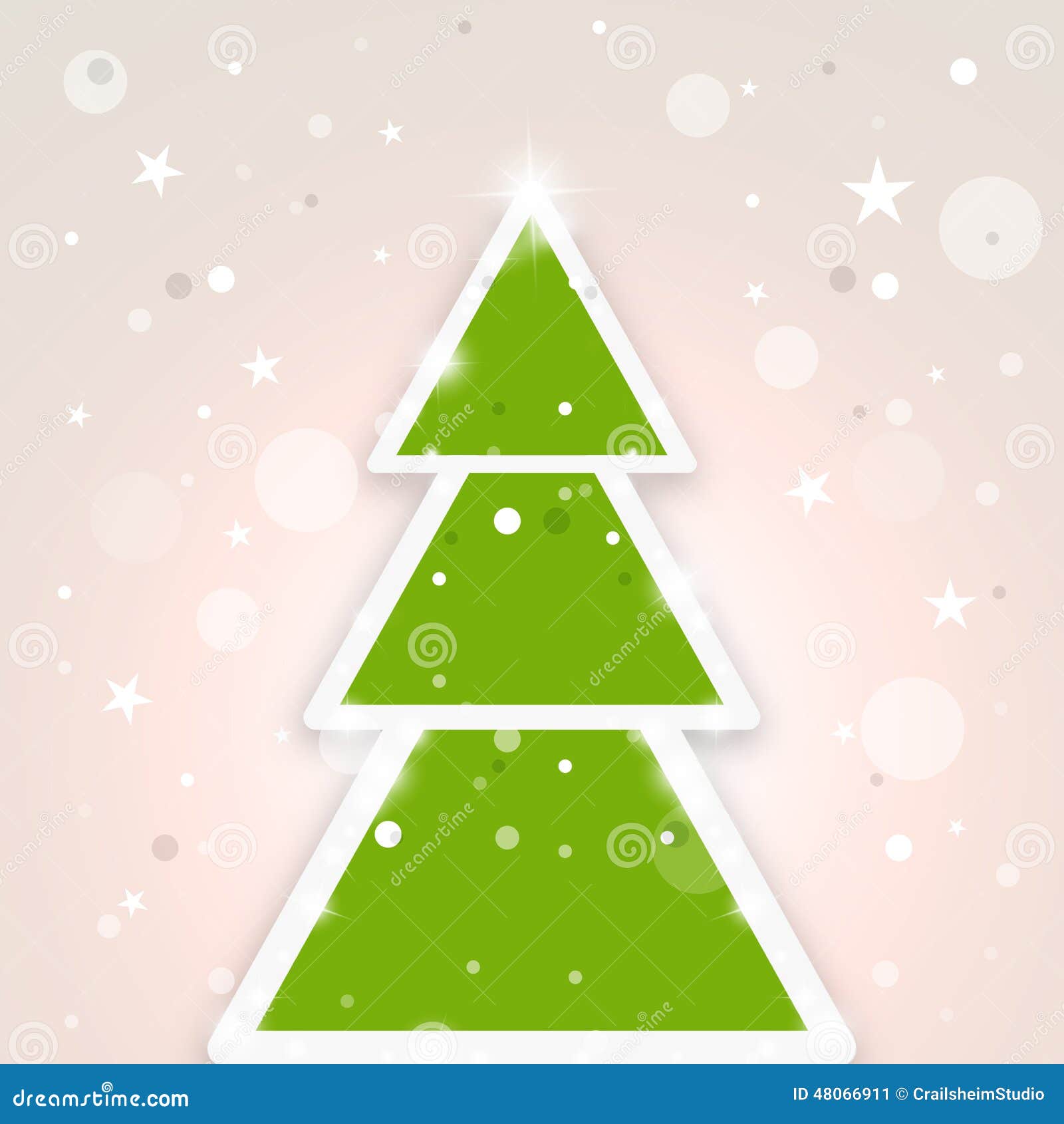 Christmas Festive Tree stock illustration. Illustration of time - 48066911