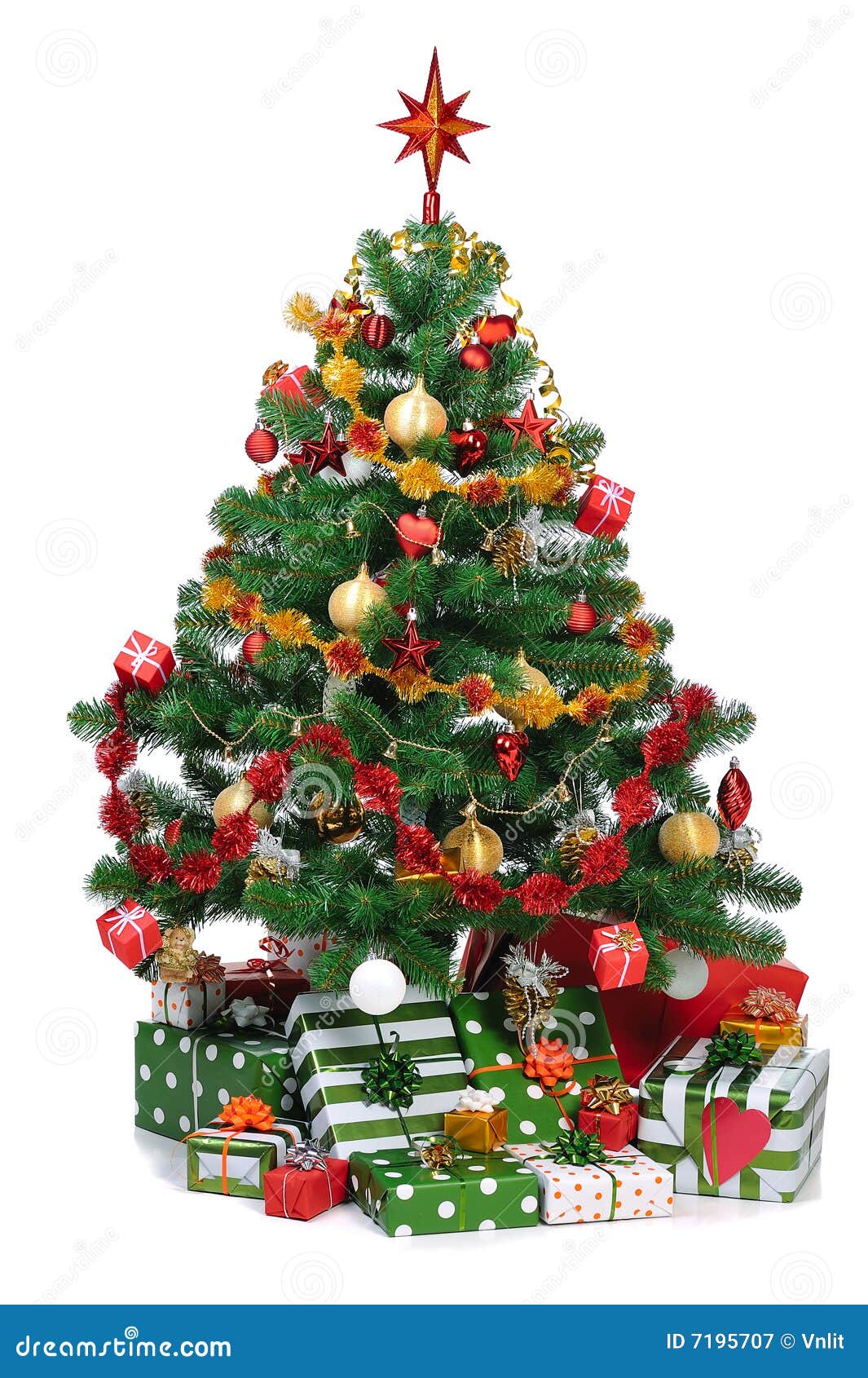 Christmas fir tree stock image. Image of decoration, isolated - 7195707