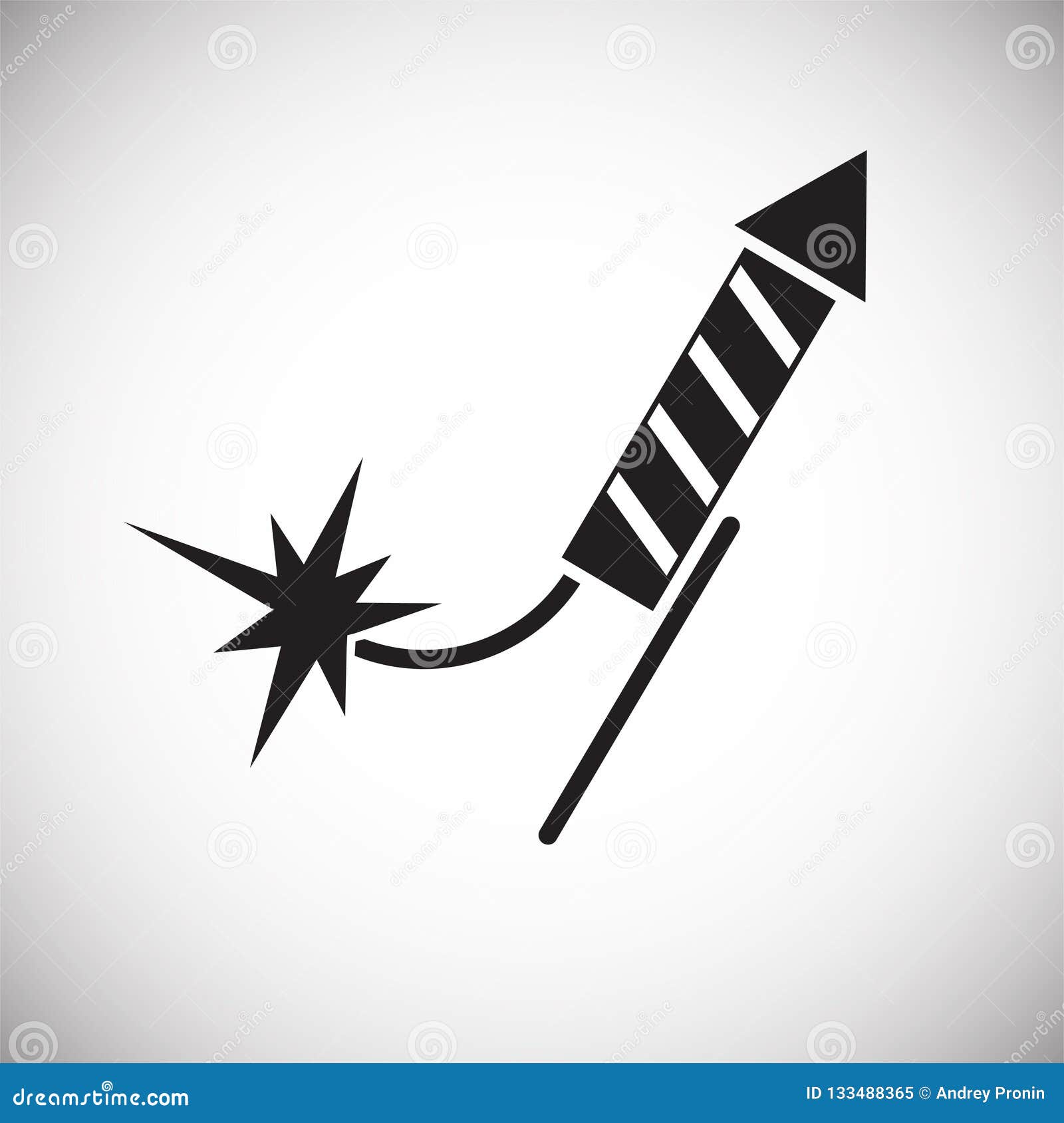 Christmas Firework Icon on White Background for Graphic and Web Design ...