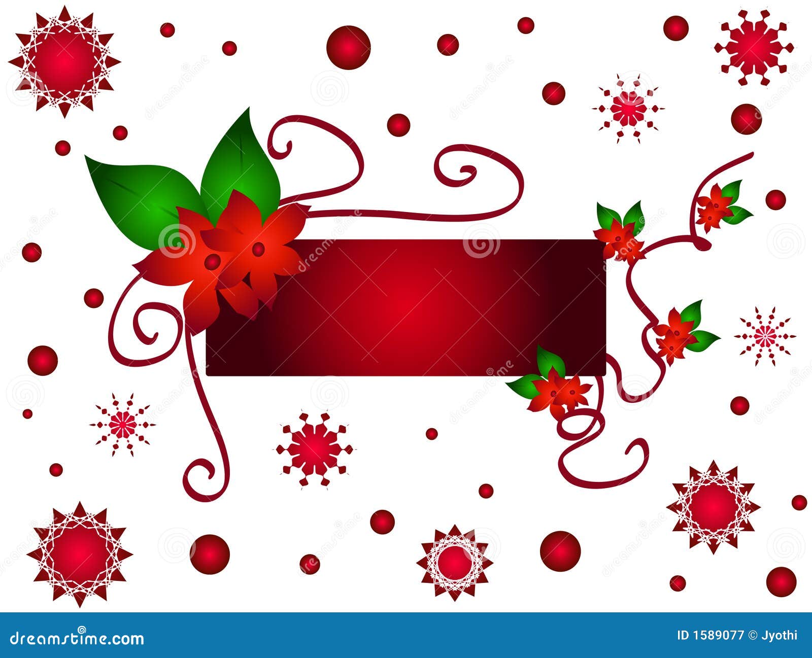 Christmas flower frame stock illustration. Illustration of berry - 1589077