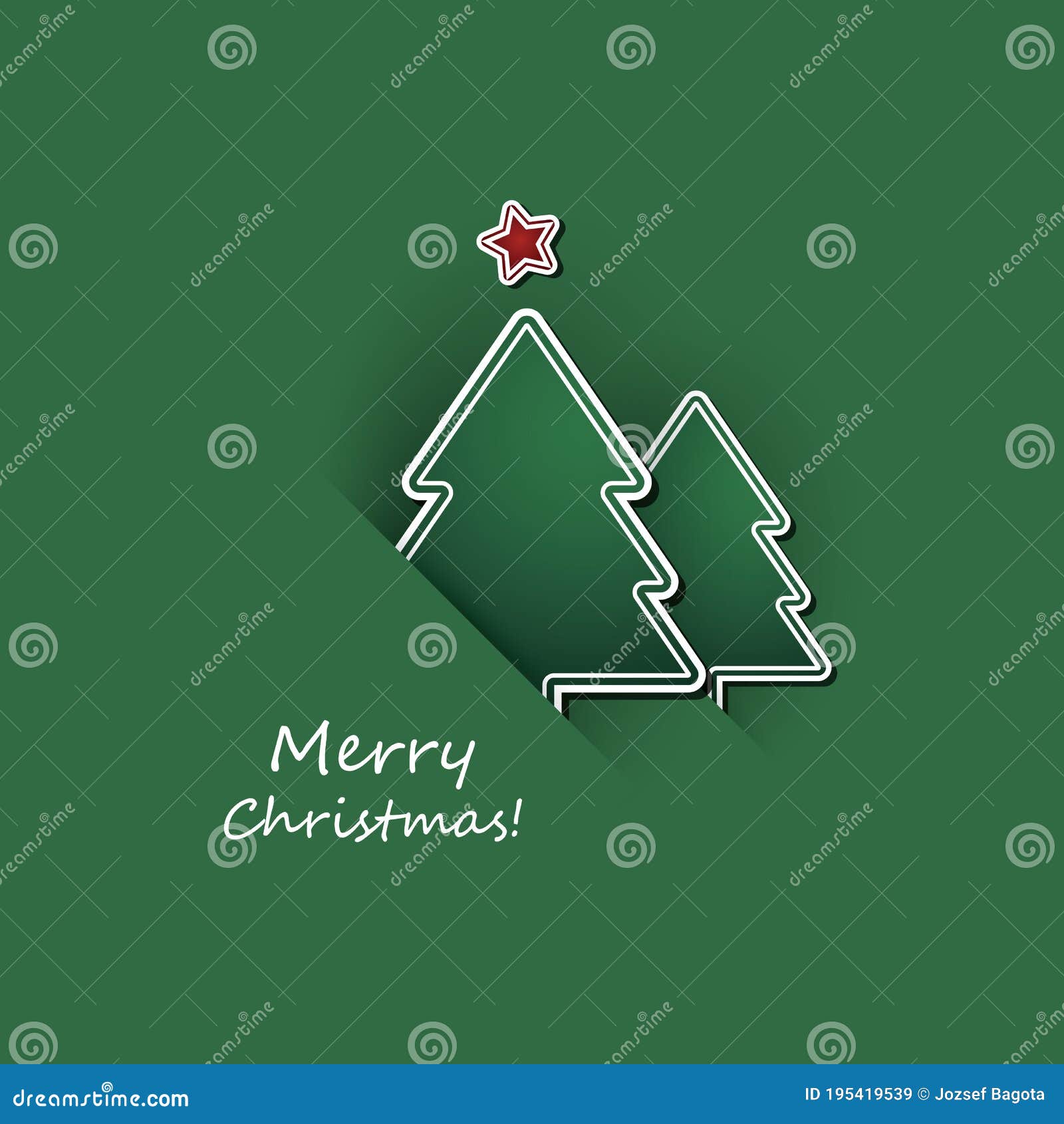 Christmas Flyer or Cover Design with Christmas Tree and Green ...