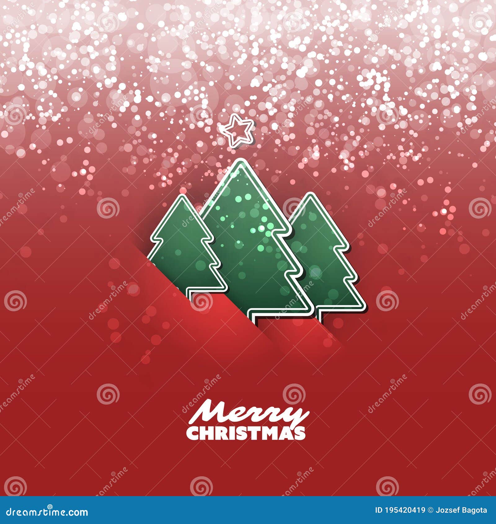 Christmas Flyer or Cover Design with Christmas Tree and Red Background ...