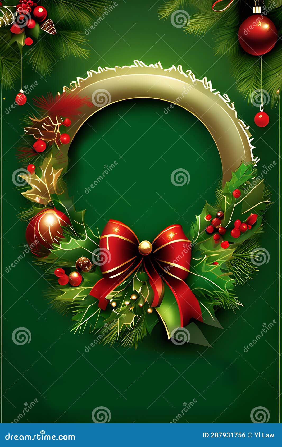 The Christmas Flyer with a Royal Solid Background Stock Illustration ...