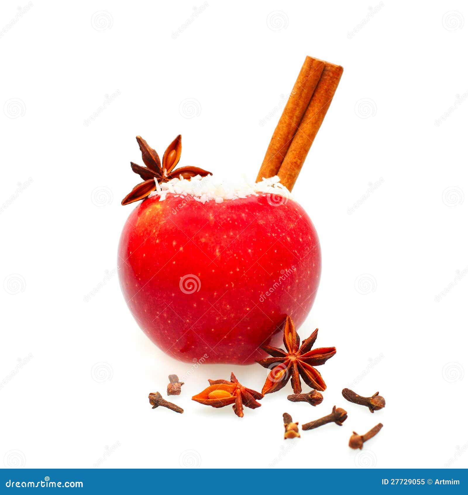 Christmas Food Decor - Red Apple Stock Image - Image of concept, anise ...