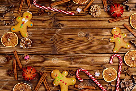 Christmas food frame stock photo. Image of dessert, festive - 295312926