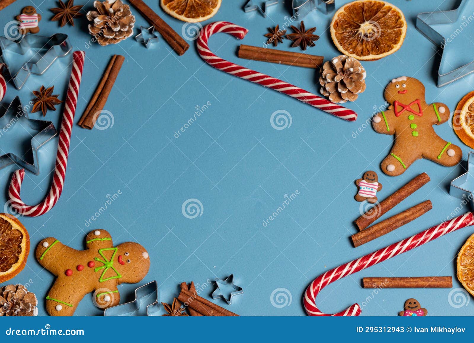 Christmas food frame stock image. Image of space, star - 295312943