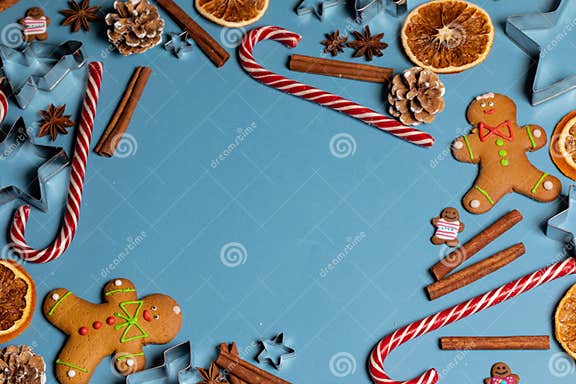 Christmas food frame stock image. Image of space, star - 295312943