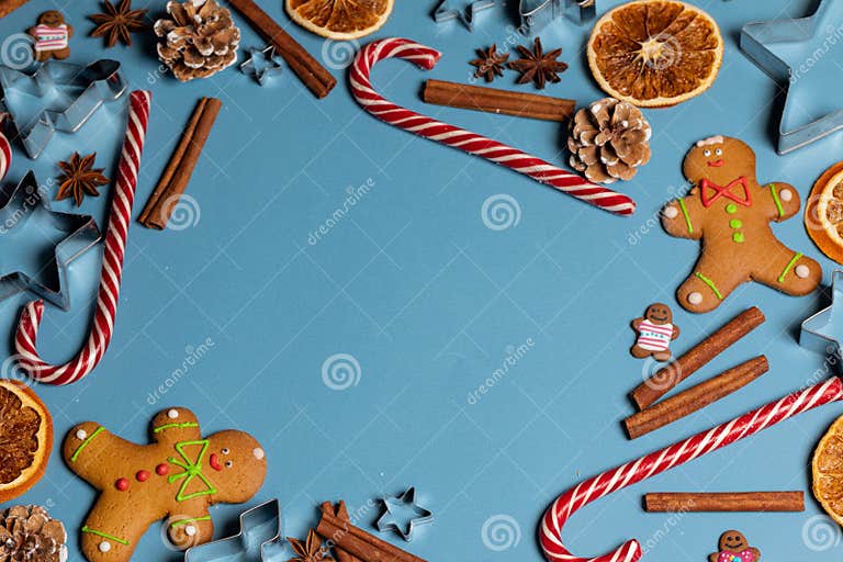 Christmas food frame stock image. Image of space, star - 295312943