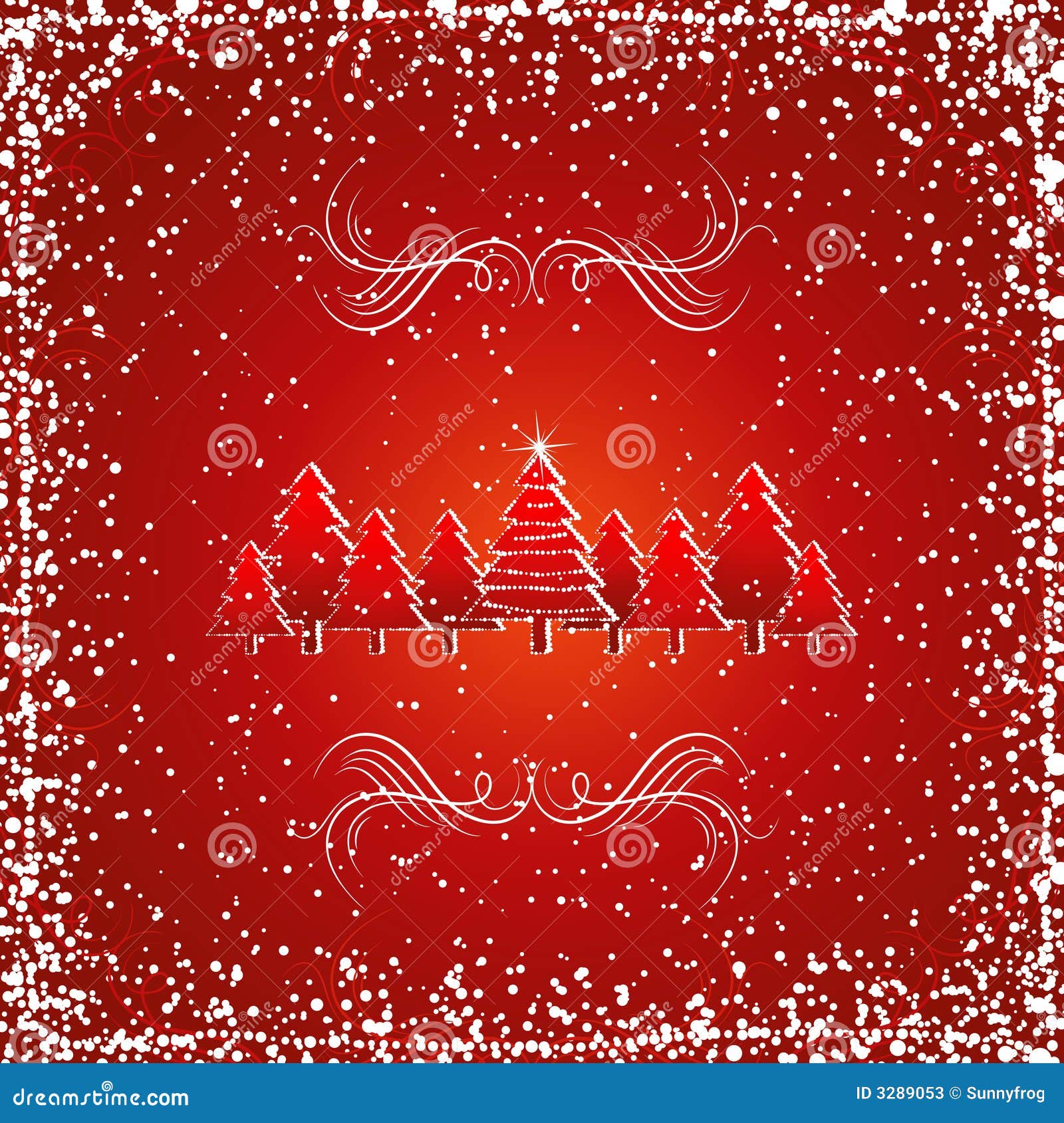 Christmas forest, vector stock vector. Illustration of magic - 3289053