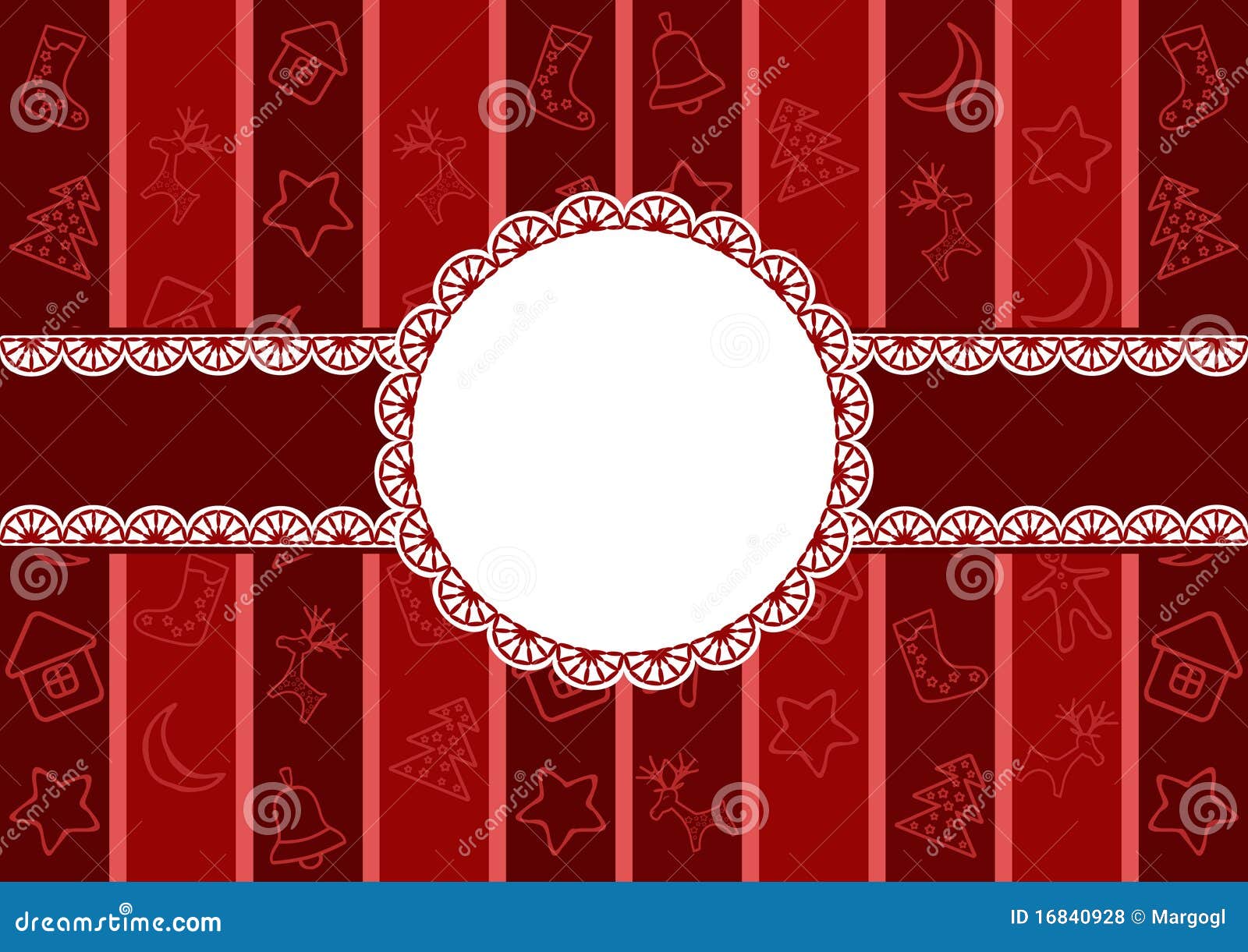 Christmas frame. stock vector. Illustration of ornate - 16840928