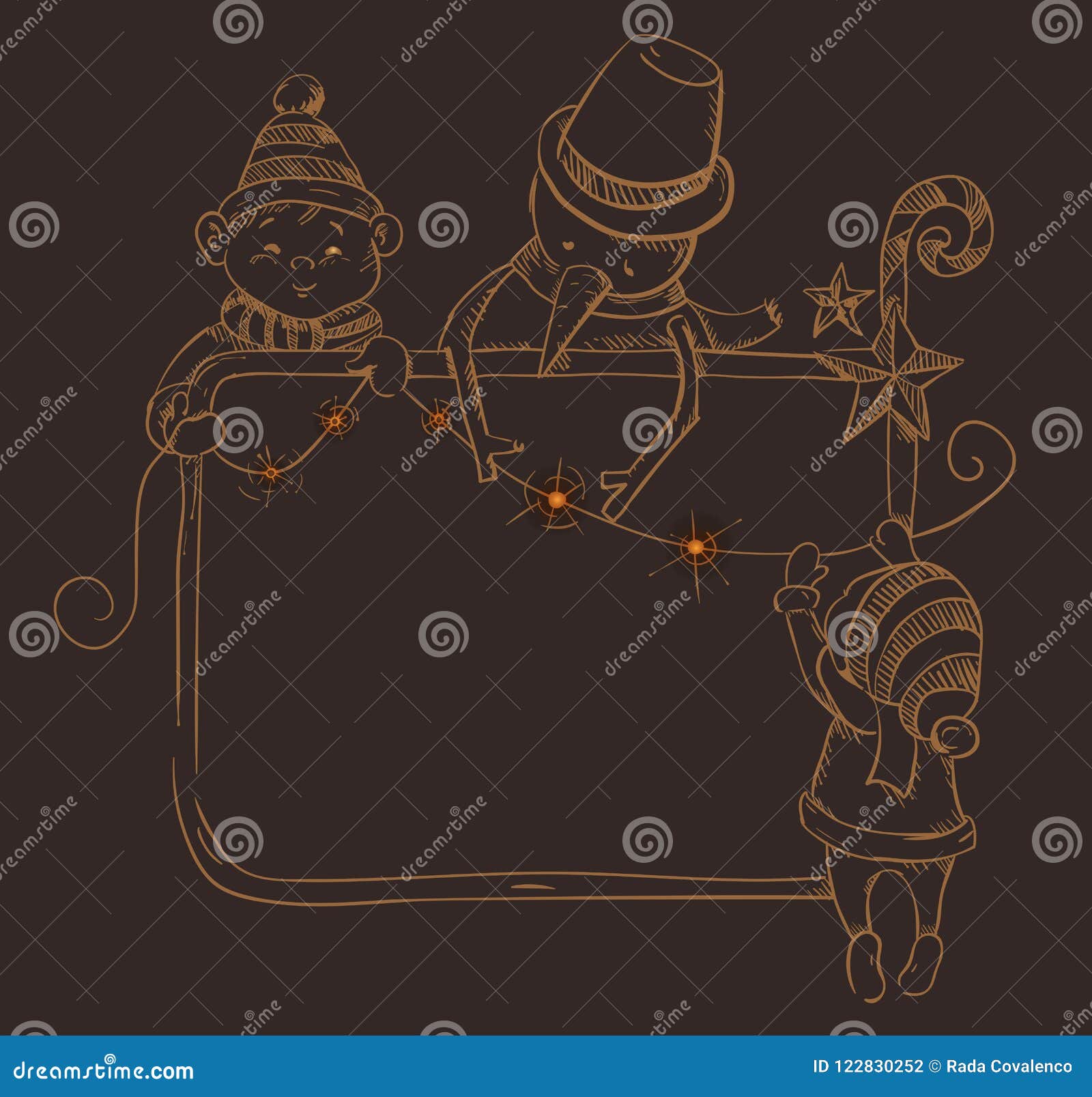 Christmas frame background stock vector. Illustration of greeting ...