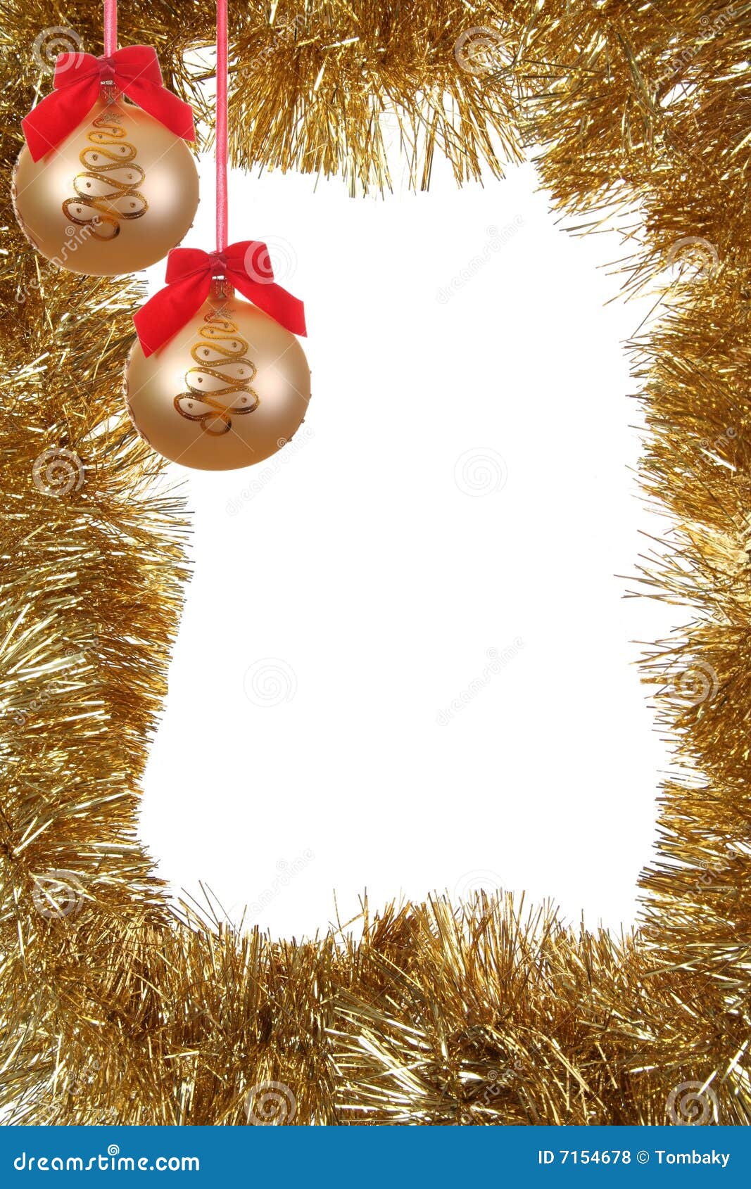 Christmas frame with ball stock photo. Image of ornate - 7154678