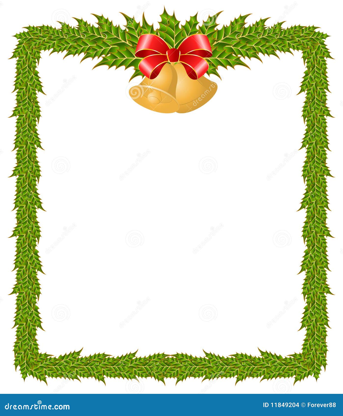 Christmas frame with bells stock vector. Illustration of frame - 11849204
