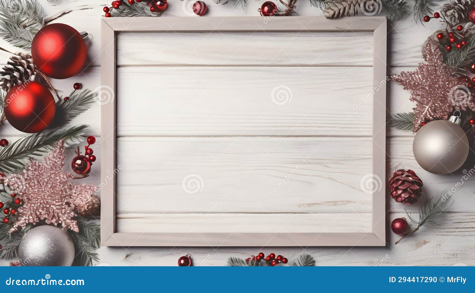 Christmas Frame, Blank Photo Frame, Copy Space, Decorations Stock ...