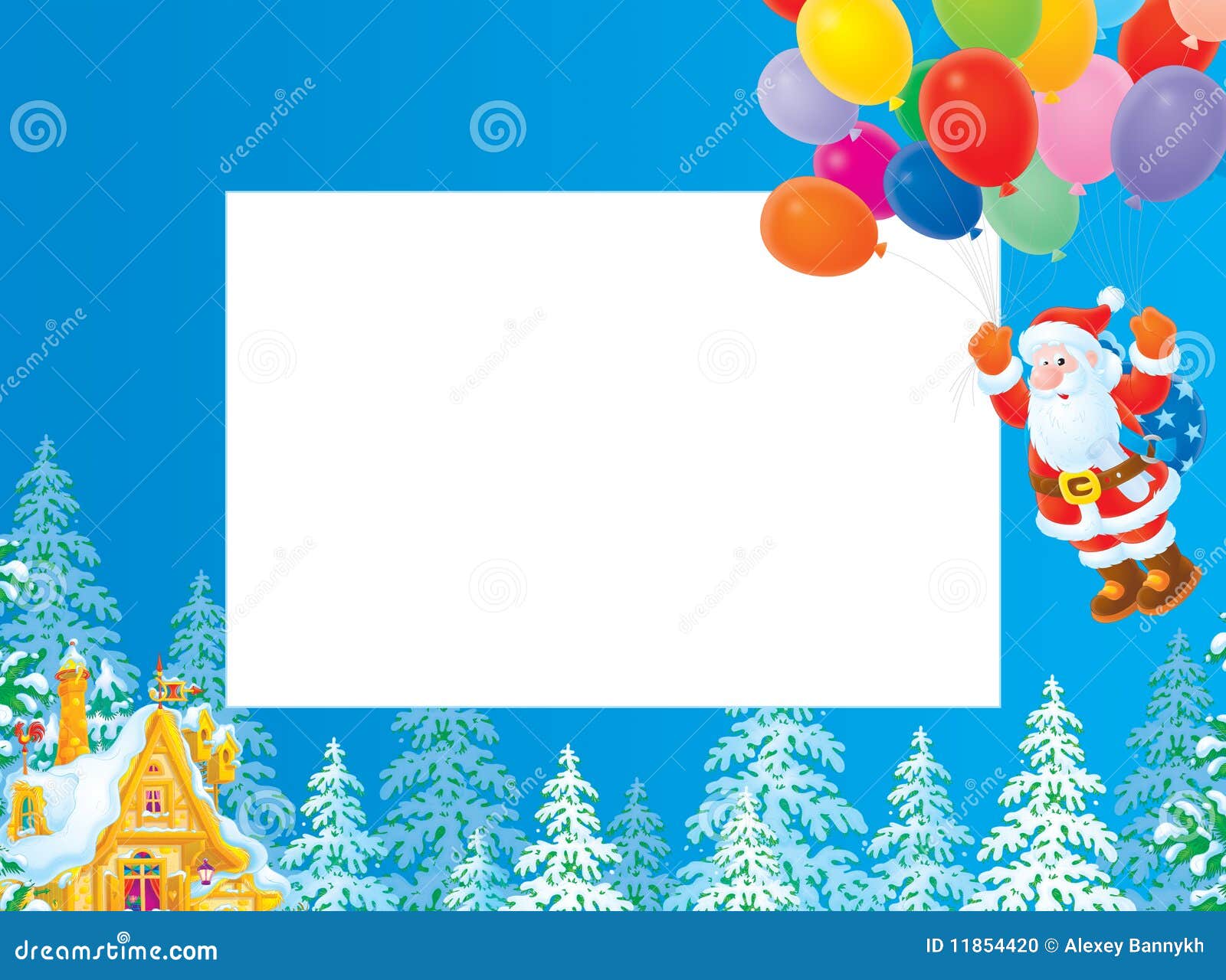 Christmas Frame / Border with Santa Claus Stock Illustration ...