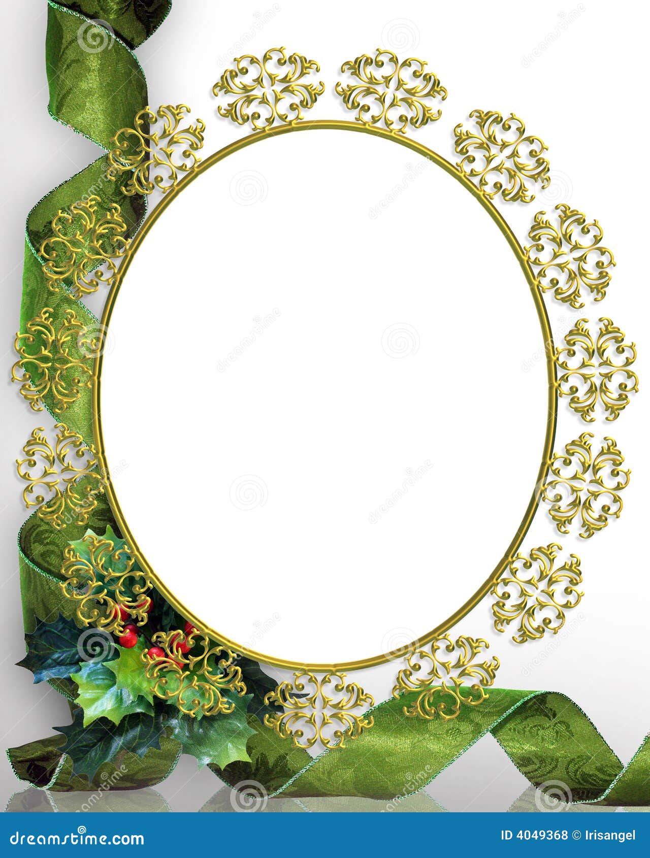 Christmas Frame Picture Oval Royalty Free Stock Photos - Image: 4049368