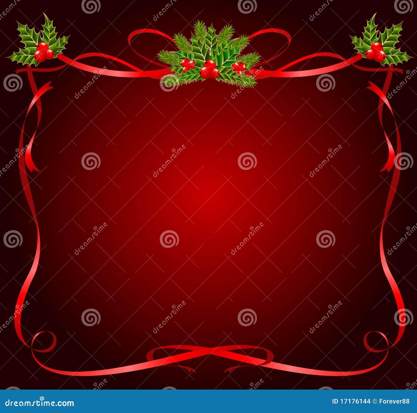 Christmas Frame from Ribbons Stock Vector - Illustration of modern ...
