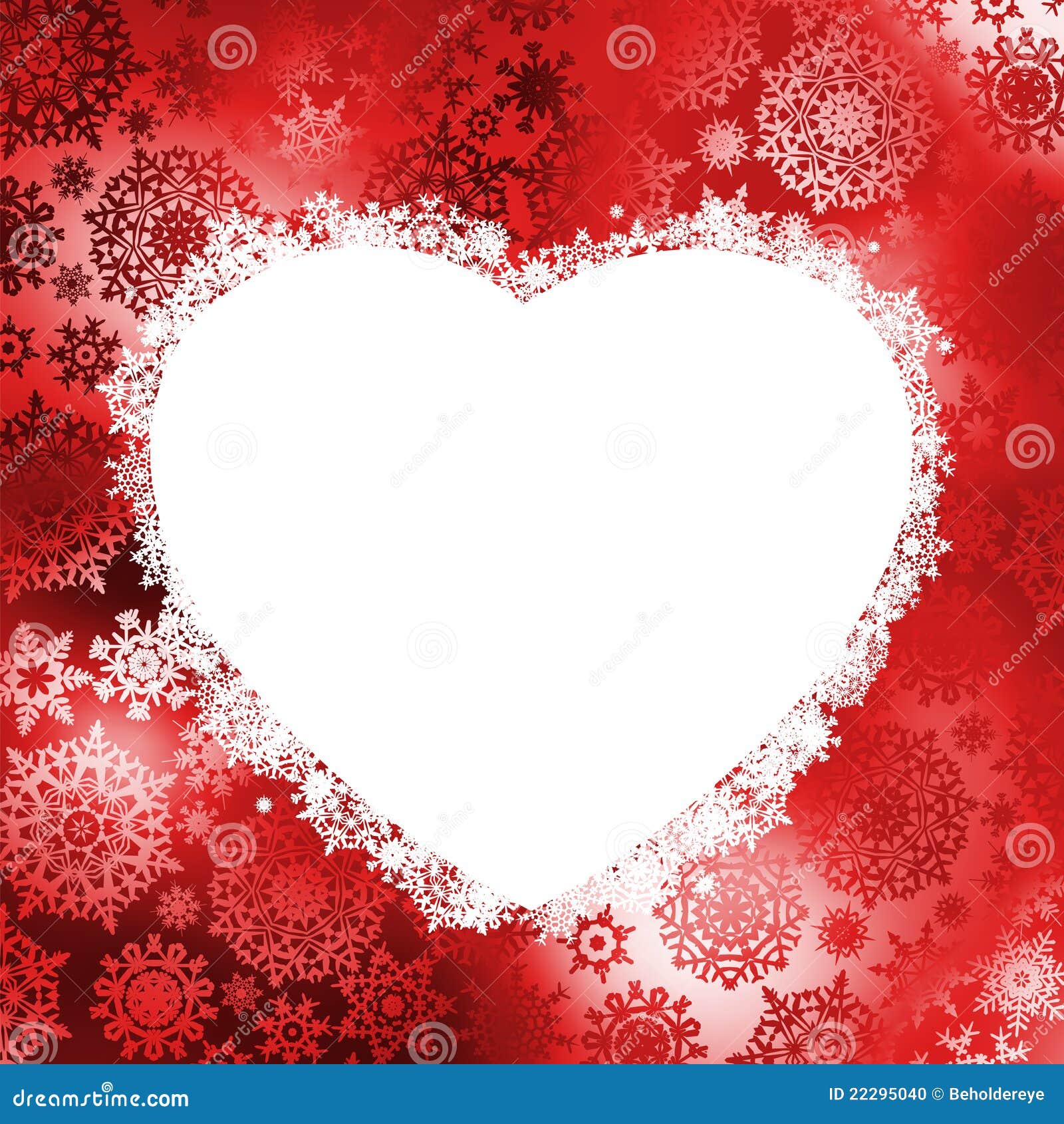 Christmas Frame in the Shape of Heart. EPS 8 Stock Vector ...