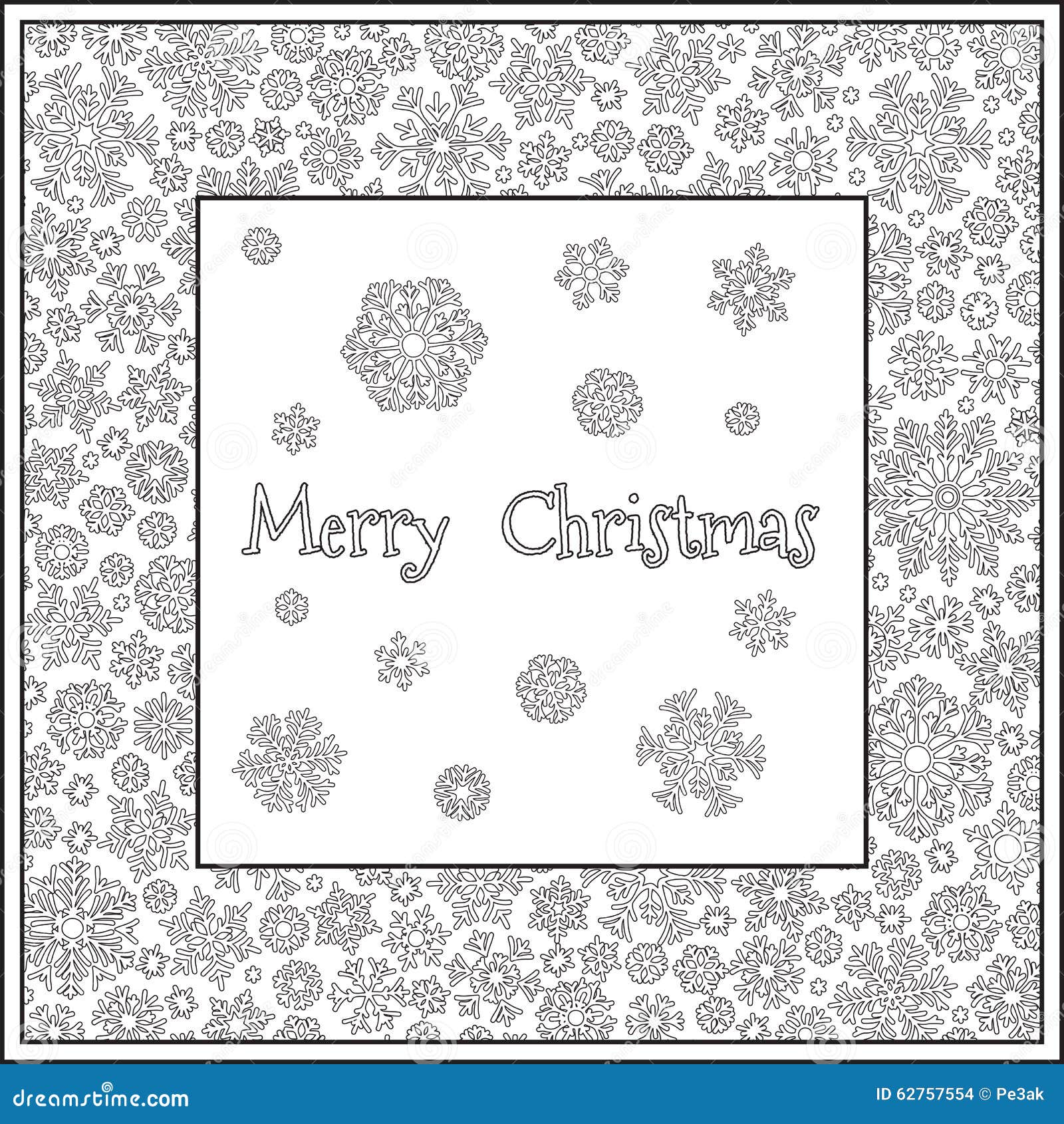 Christmas Frame from Snowflakes for a Card Vector. Stock Vector ...