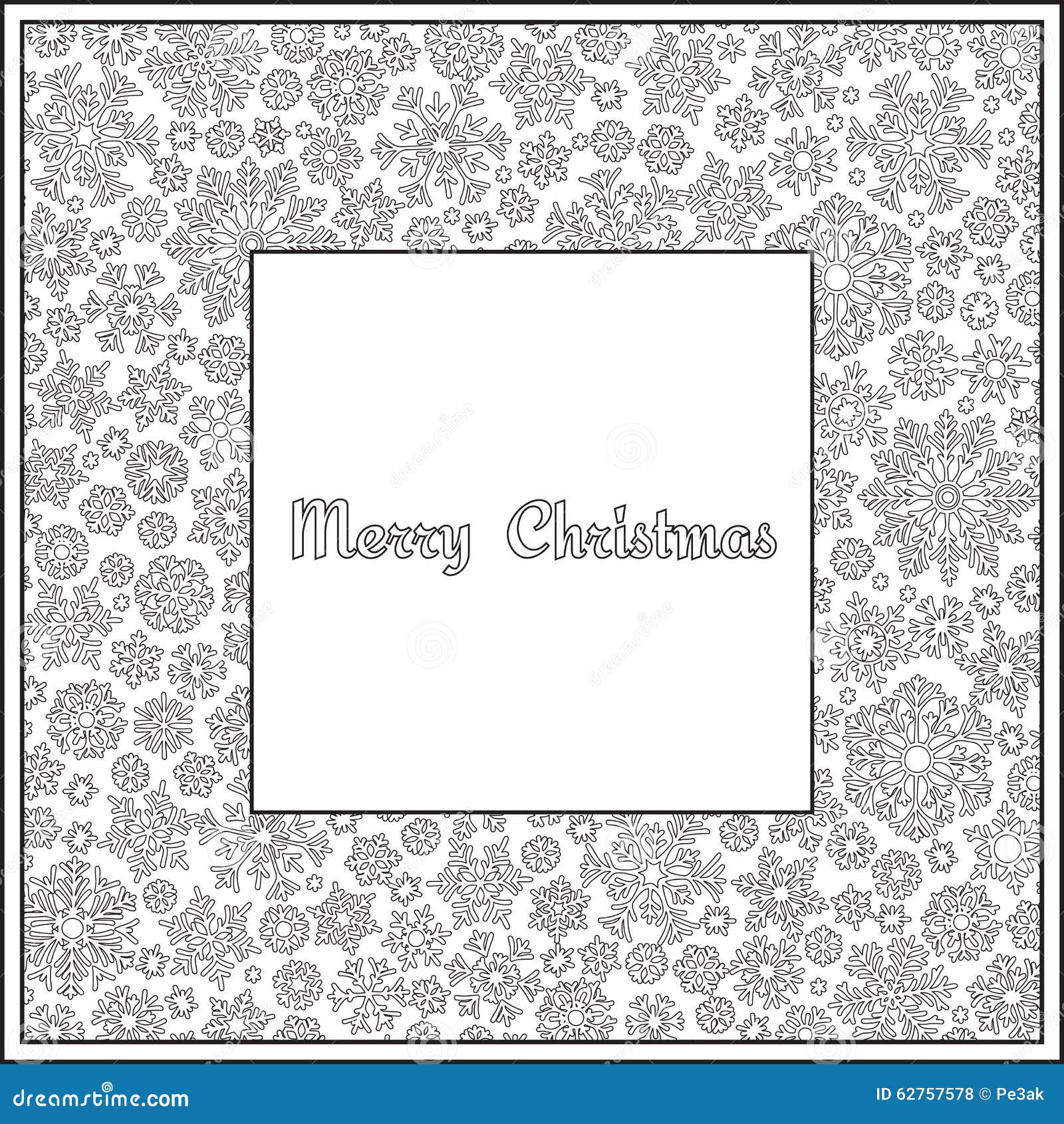 Christmas Frame from Snowflakes for a Card Vector. Stock Vector ...