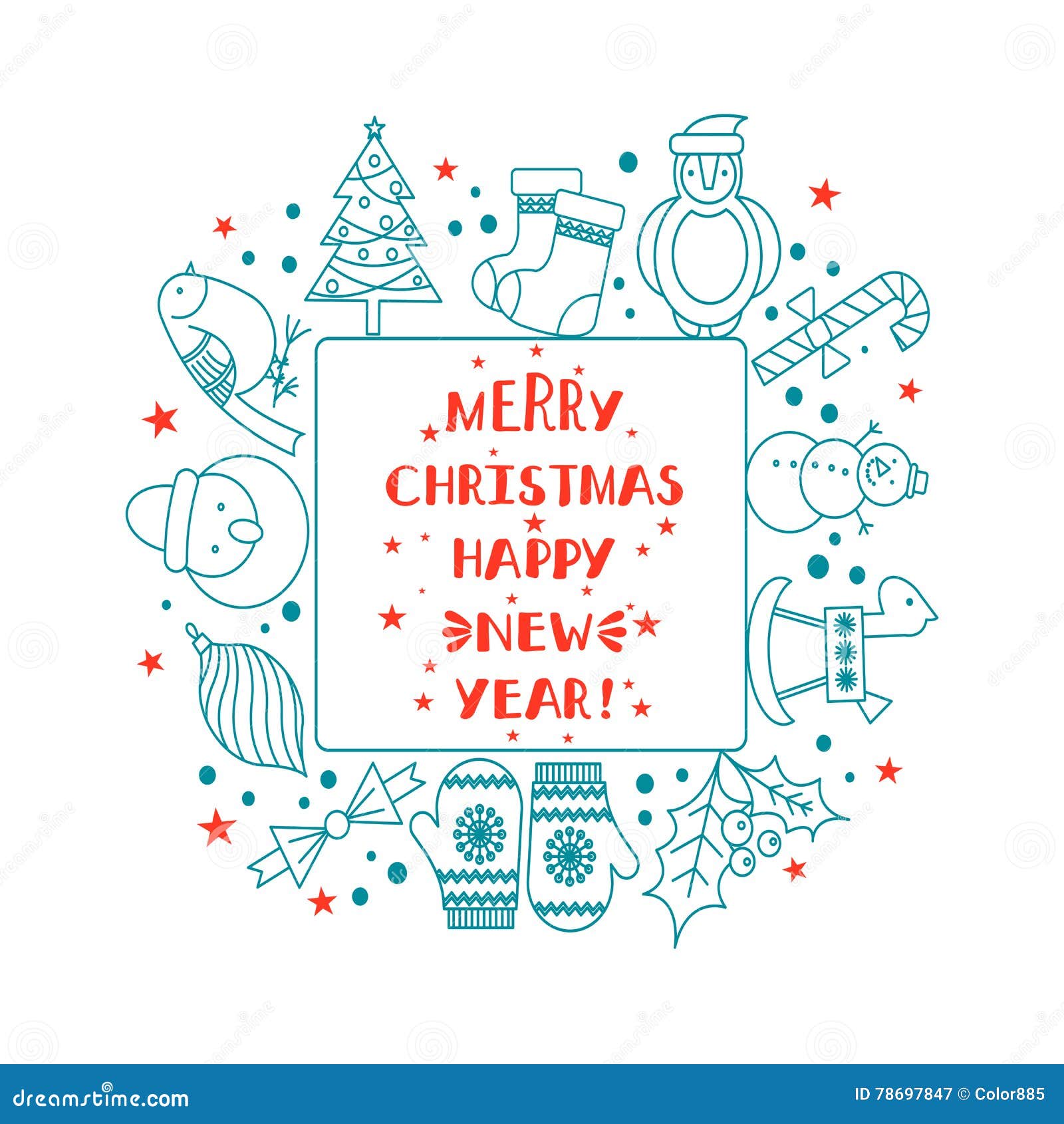 Christmas frame for text stock vector. Illustration of decoration ...