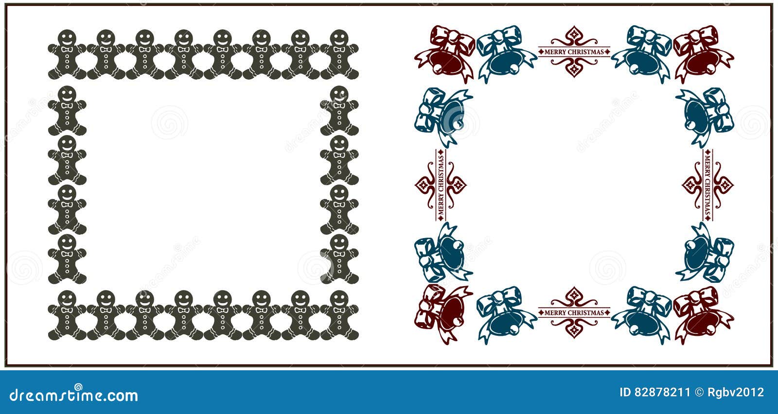 Christmas frame stock vector. Illustration of theme, christmas - 82878211