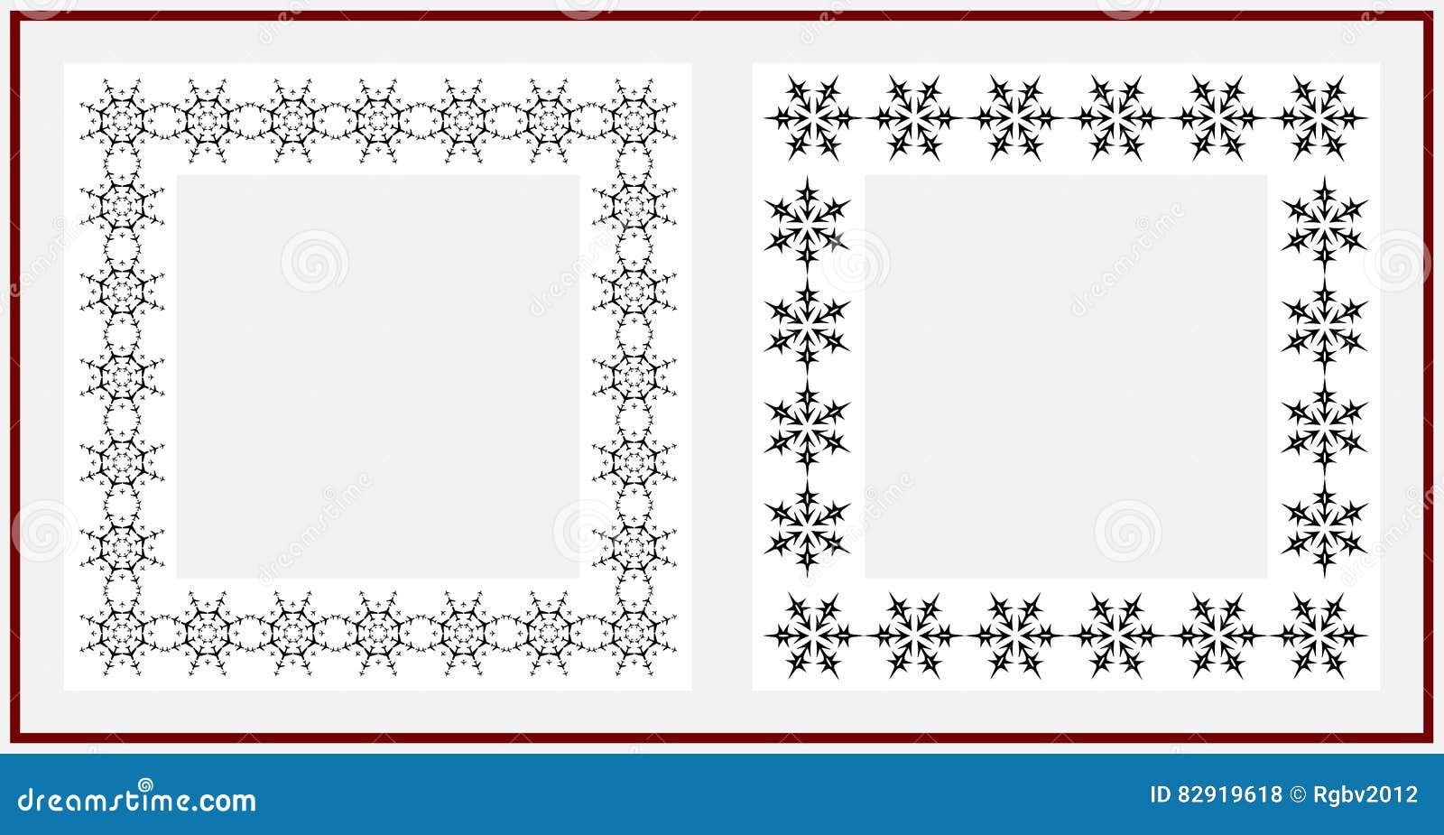 Christmas frame stock vector. Illustration of elements - 82919618