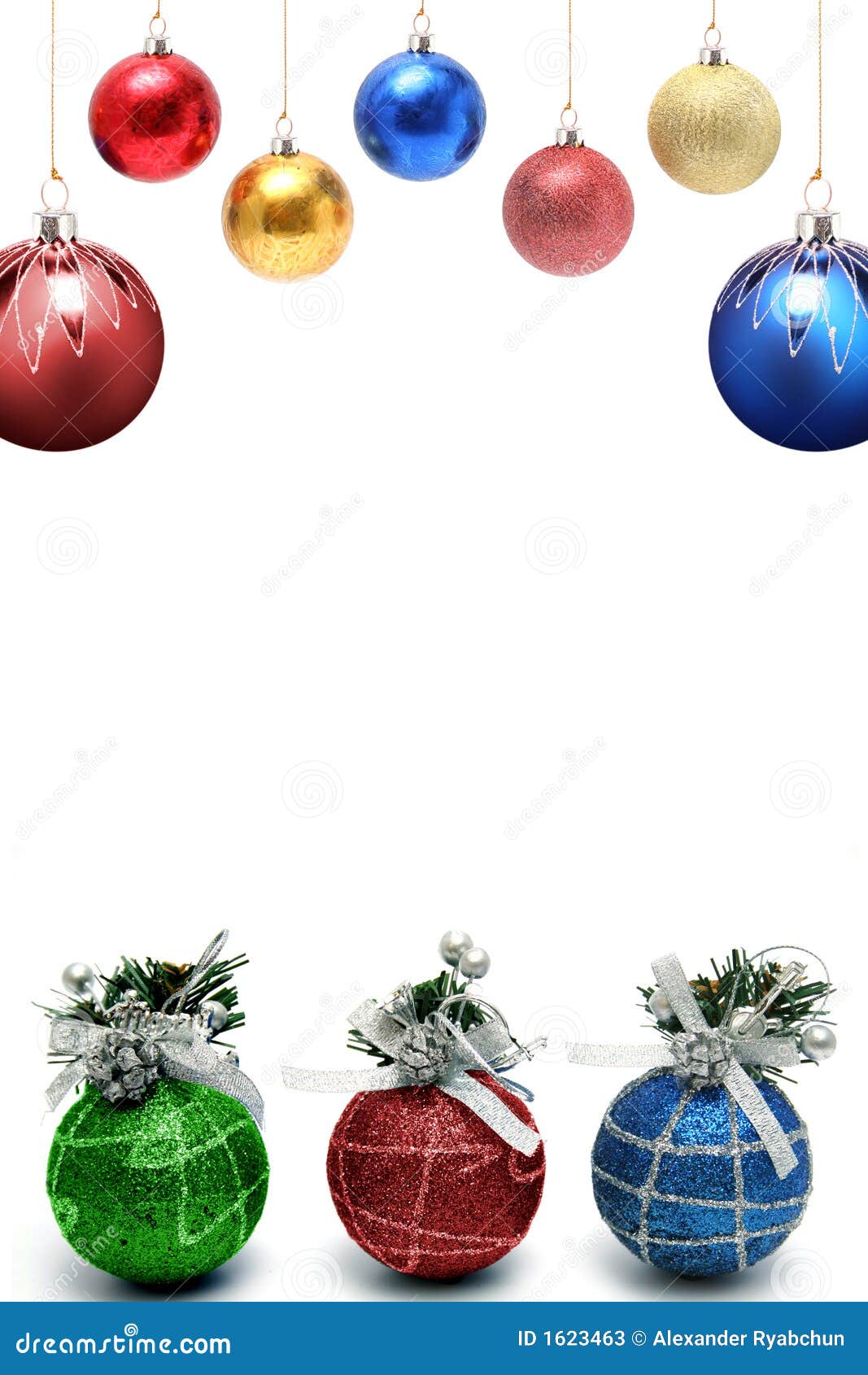 Christmas Framework with a Set of Spheres Stock Image - Image of season ...