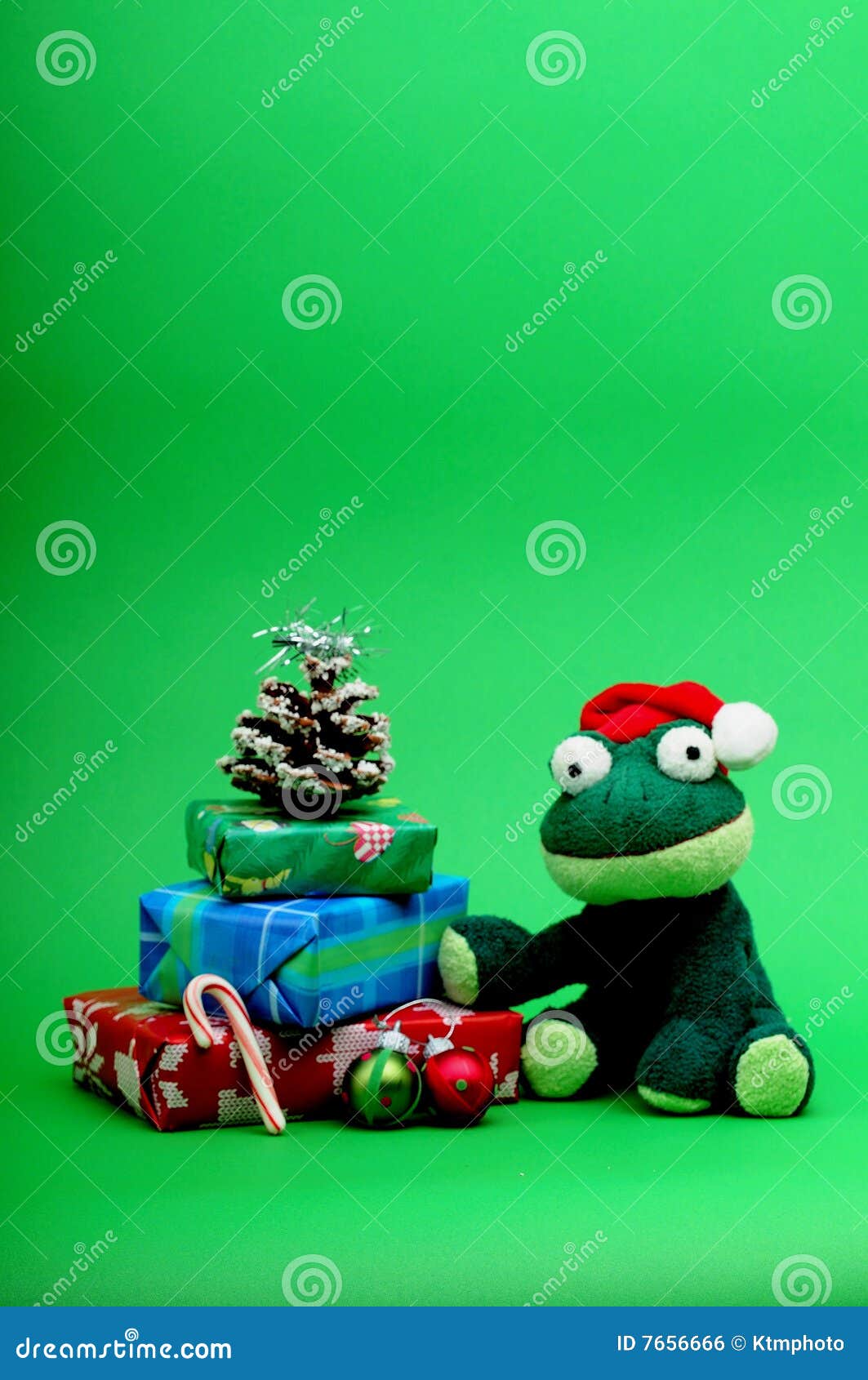 Christmas Frog with Gifts Still Life Stock Photo - Image of gift ...