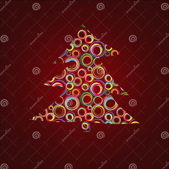Christmas fur tree. stock vector. Illustration of greeting - 12129691