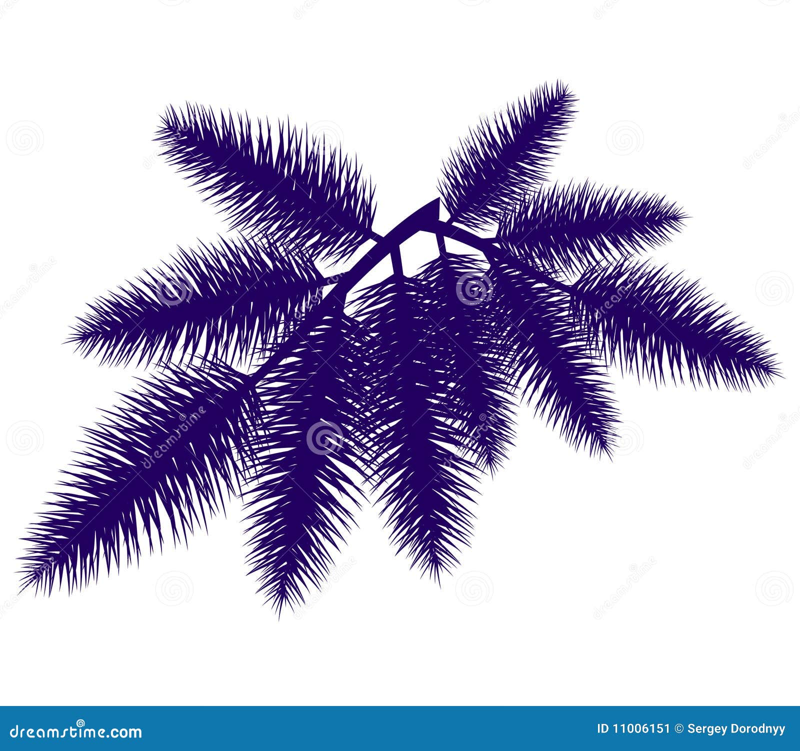Christmas Fur-tree Branch Vector Illustration. Stock Vector ...