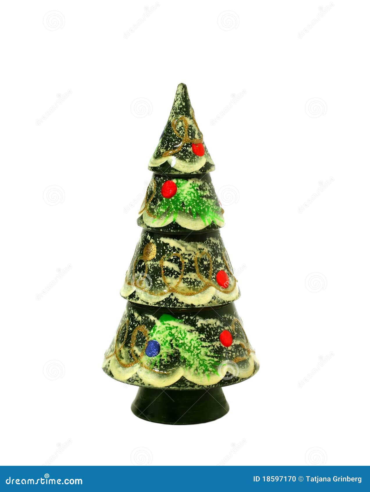 Christmas Fur-tree Souvenir, Isolated on White Stock Photo - Image of ...