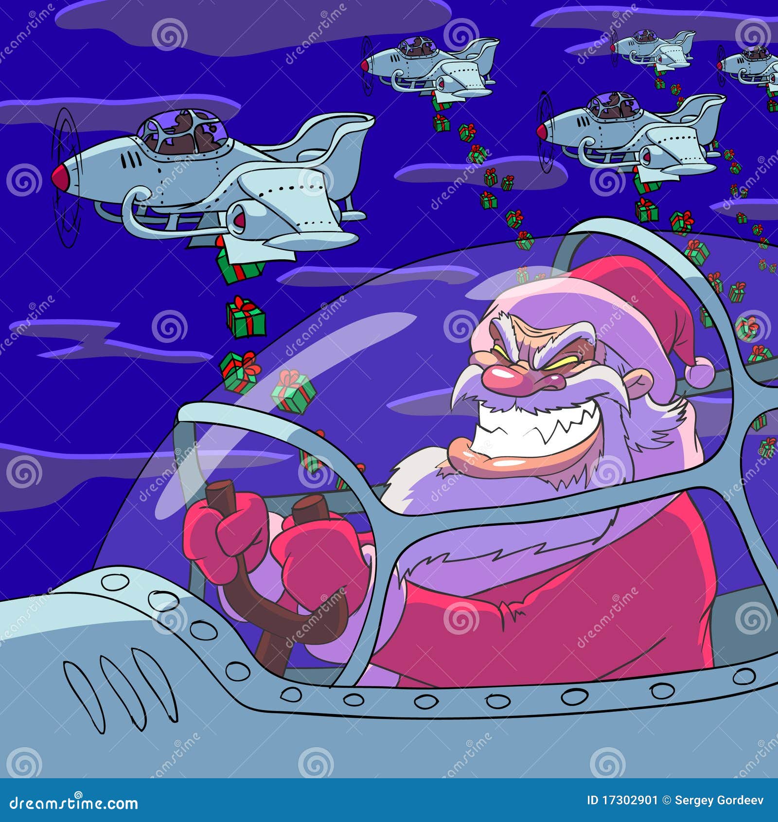 Christmas gift bombing stock vector. Illustration of celebration - 17302901