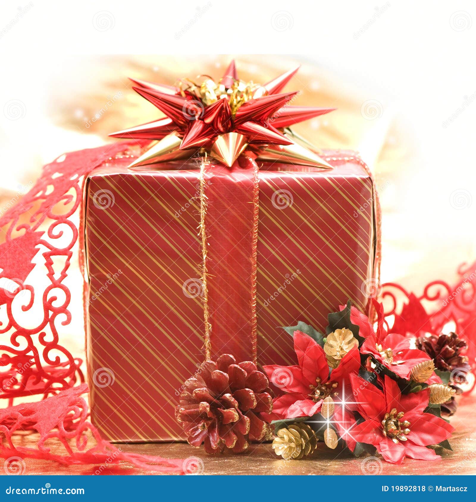 Christmas gift box stock photo. Image of color, bauble - 19892818