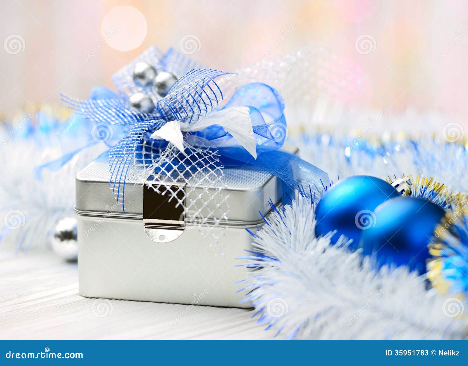 Christmas Gift Box on Abstract Background Stock Image - Image of border ...