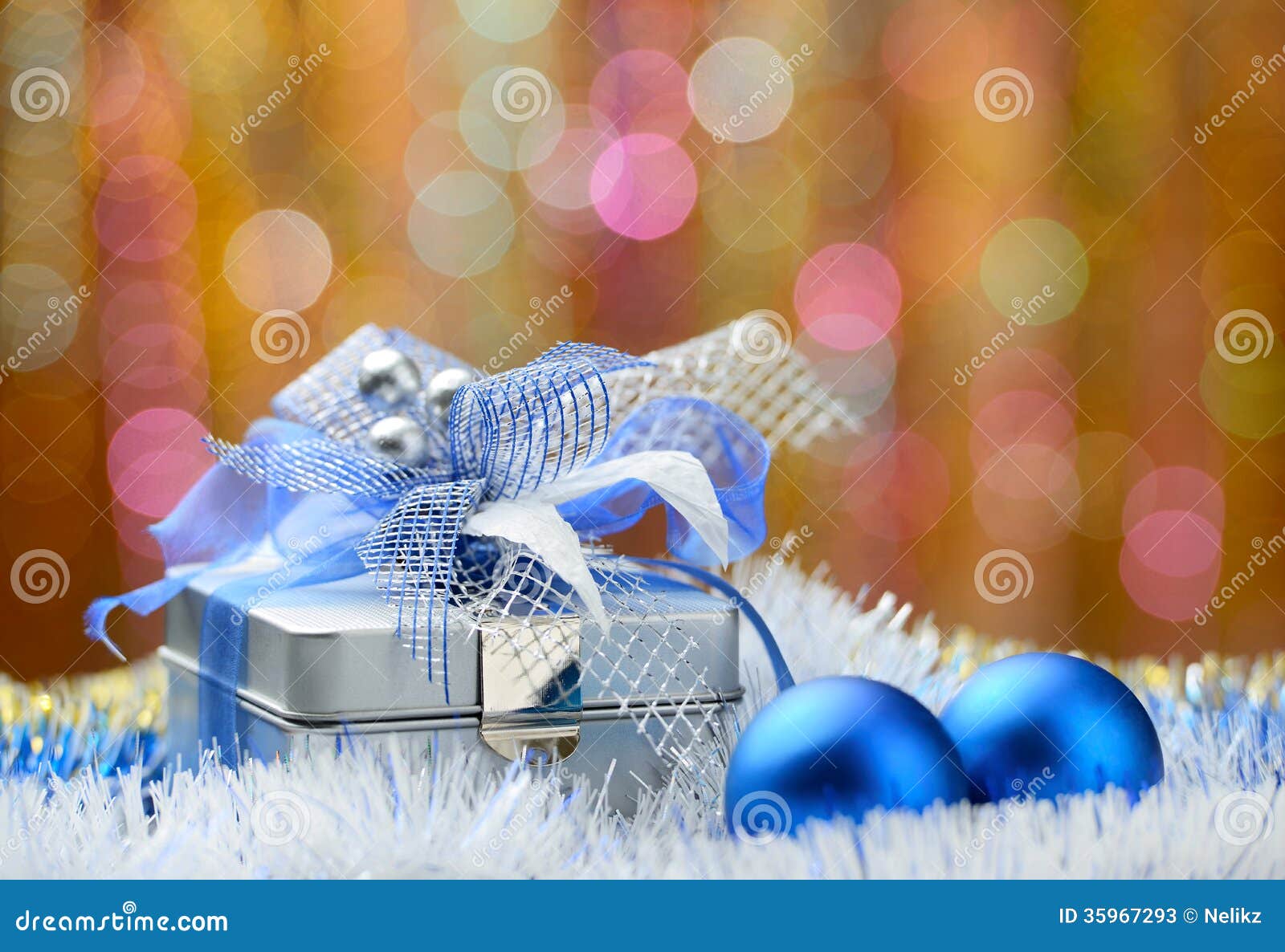 Christmas Gift Box on Abstract Background Stock Image - Image of ...